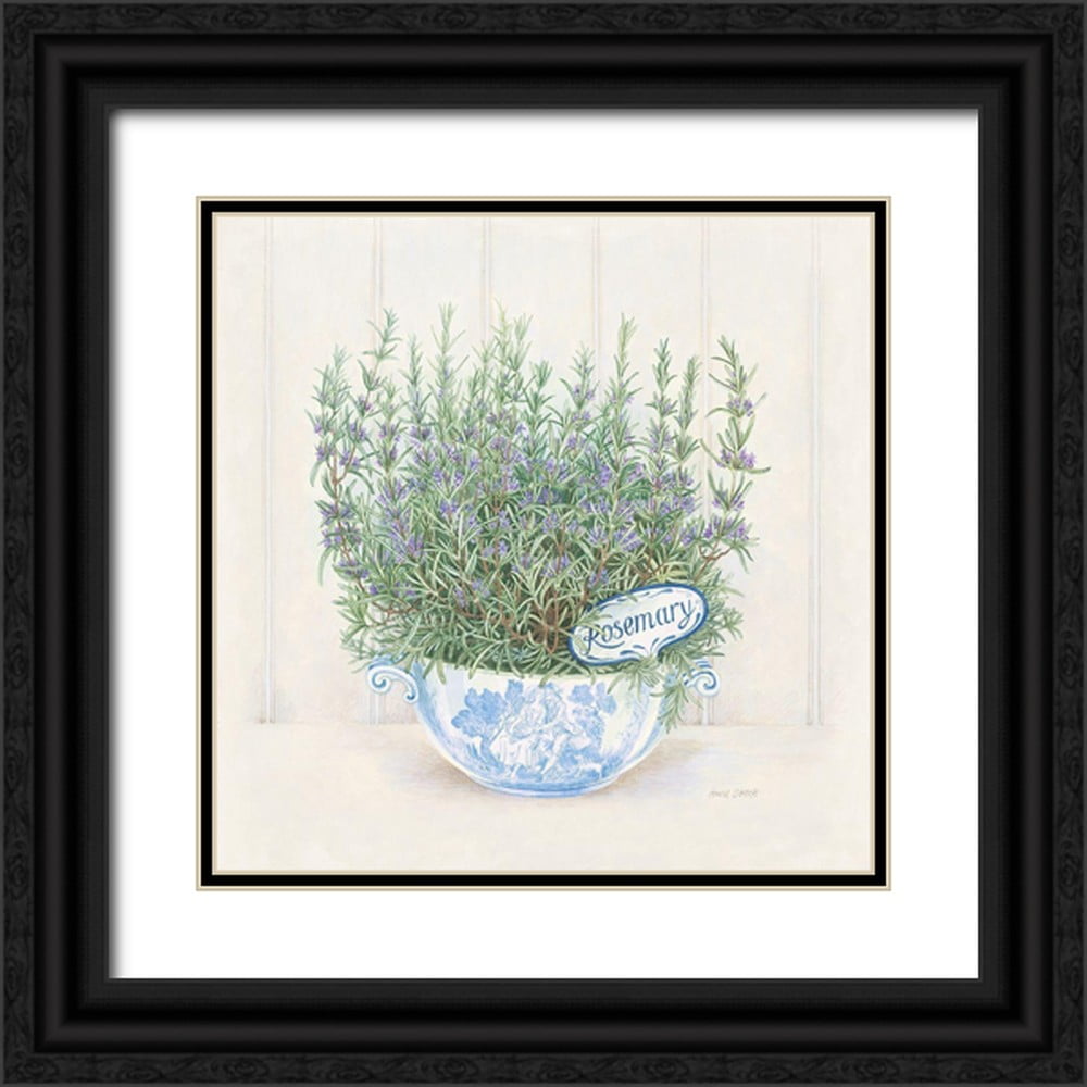 Searle, Anne 12x12 Black Ornate Wood Framed with Double Matting Museum ...