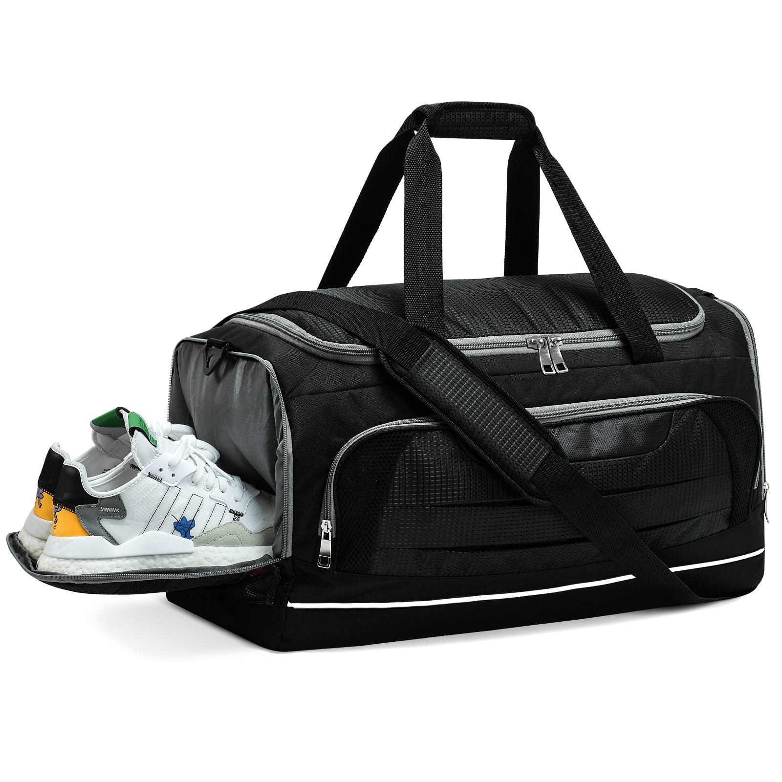 "Searock 22"" Large Travel Duffel Bag with Shoes Compartment, Multiple ...