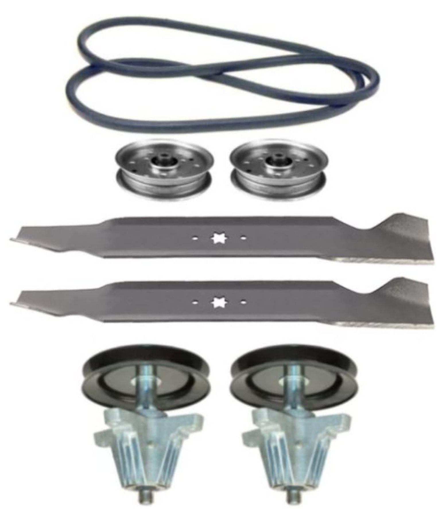 Sears 42" Mower Deck Parts Rebuild Kit Spindle Assemblies Blades Belt ...