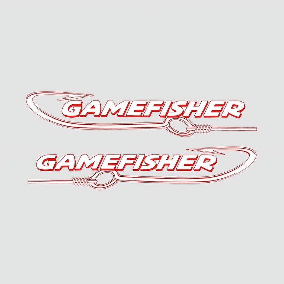 Sears Gamefisher Boat Decals | Red 22 1/2 Inch (Set) - Walmart.com