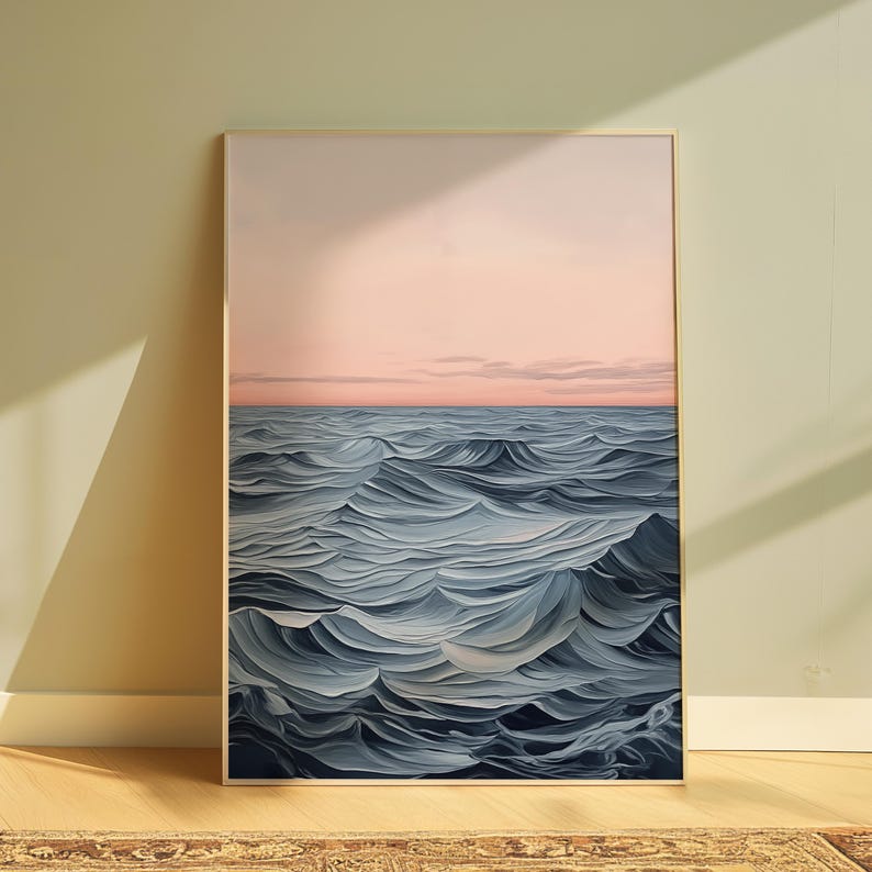 Seascape Art Print Coastal Wall Art Summer Poster Ocean Wall Decor For ...