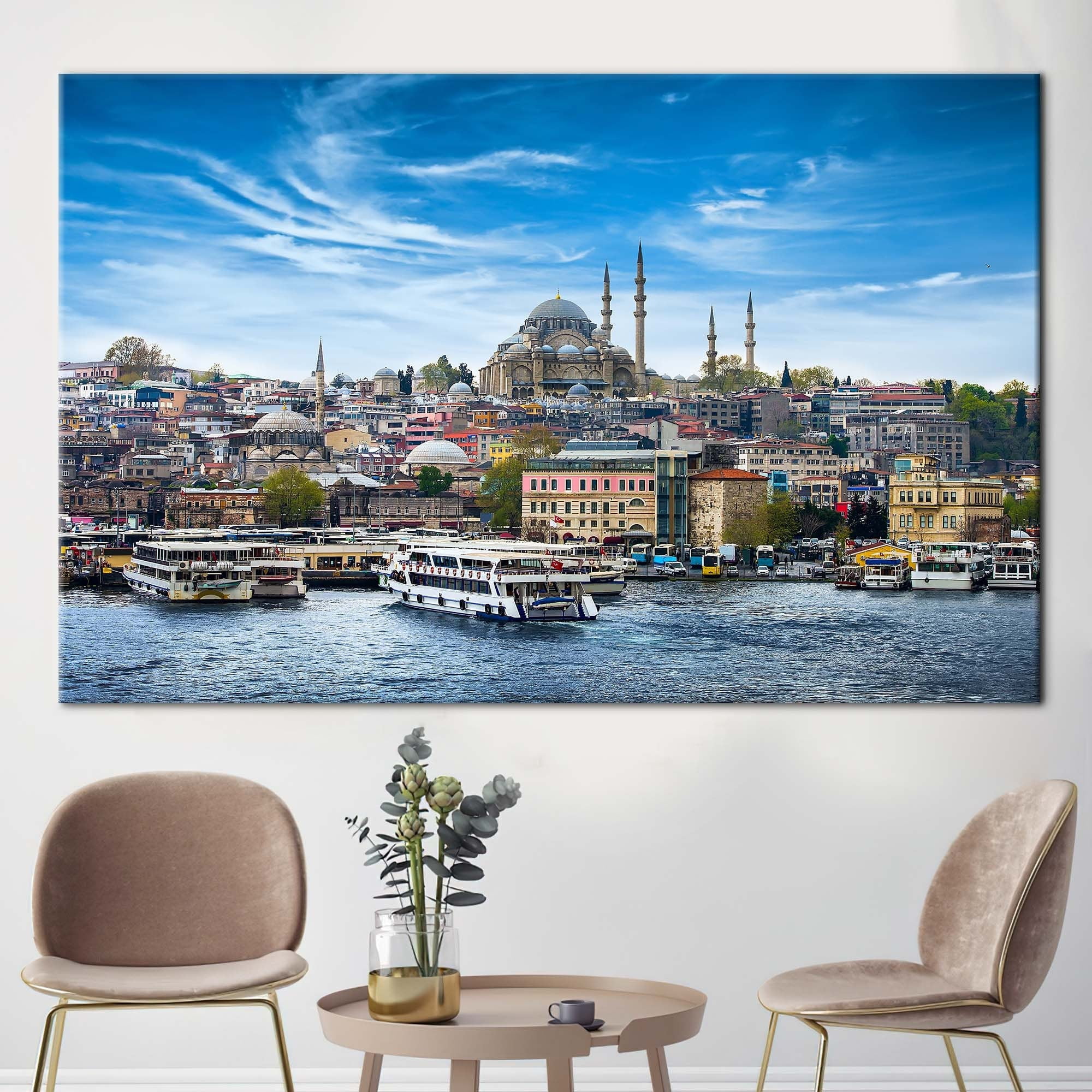 Seascape Canvas Art, Istanbul Artwork, Turkey Printed, View Art Canvas ...