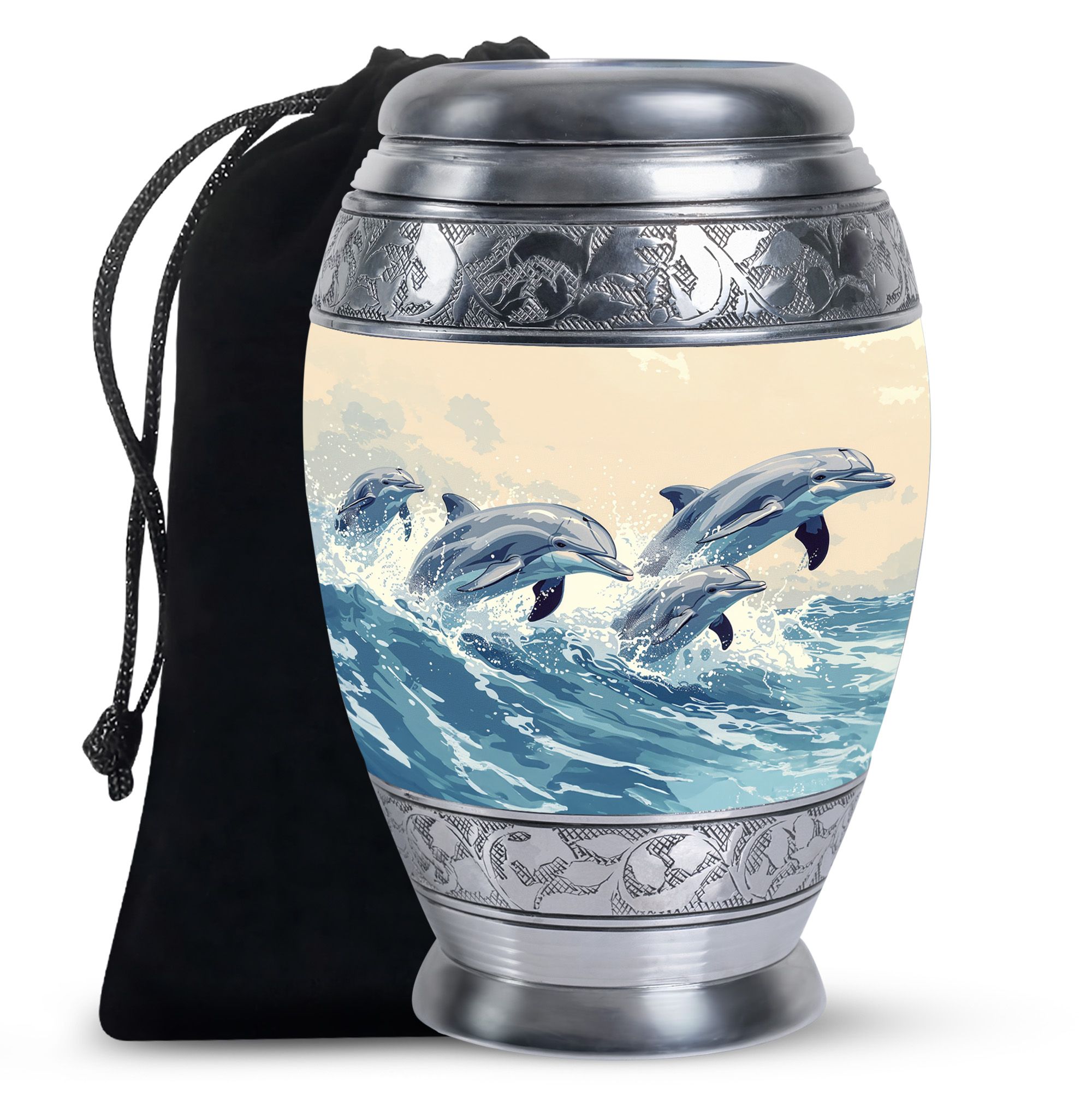 Seascape Dolphin Urns For Ashes, Urns For Human Ashes Adult Women, Cremation Urn Human Ashes ...