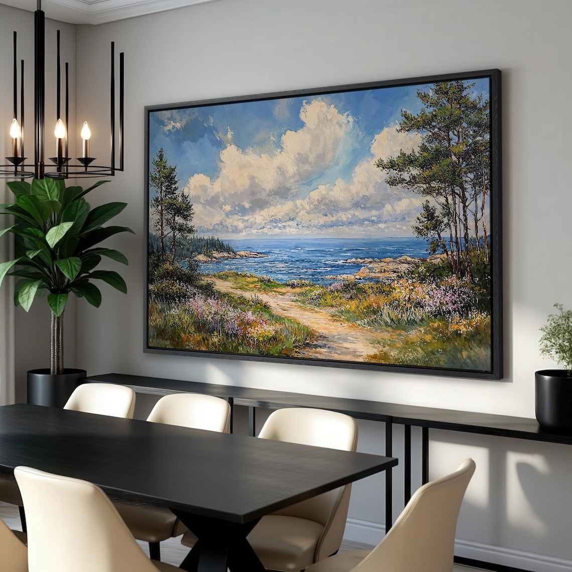 Seascape Landscape Art - Poster, Coastal Nature, Ocean View Poster ...