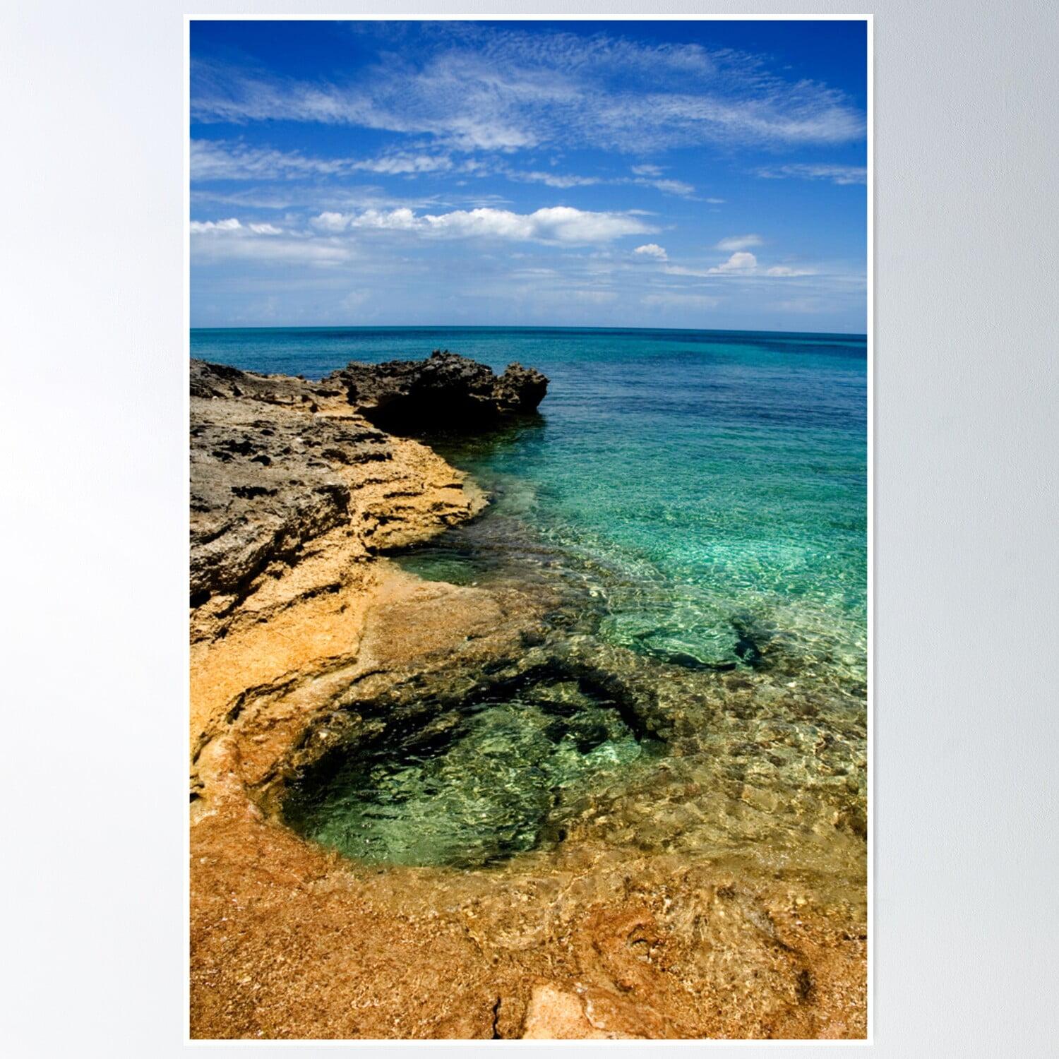 Seascape, Rose Island, Bahamas Poster Wall Art, Modern Wall Decor ...