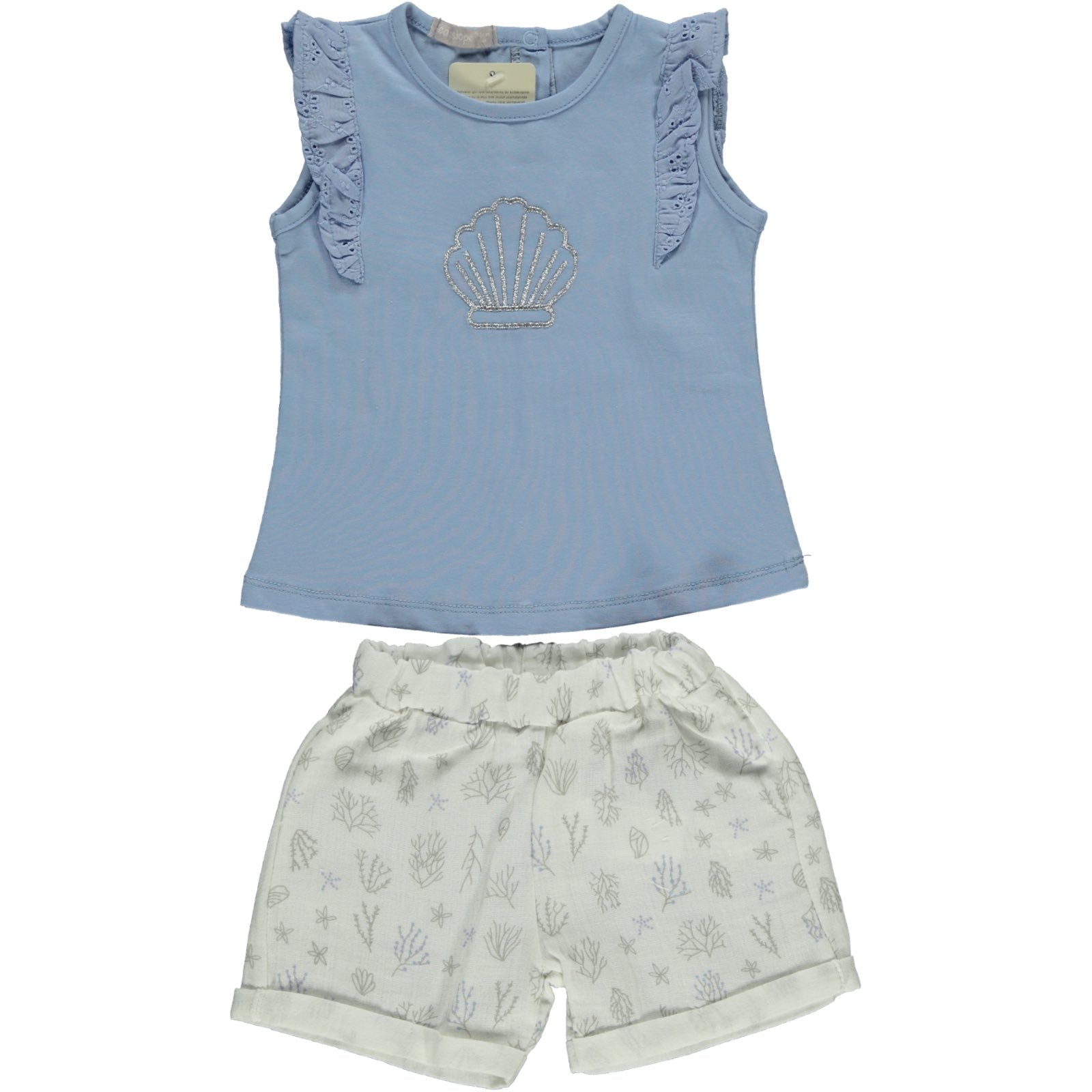 Seashell 2-Piece Top & Shorts Set - Walmart.com