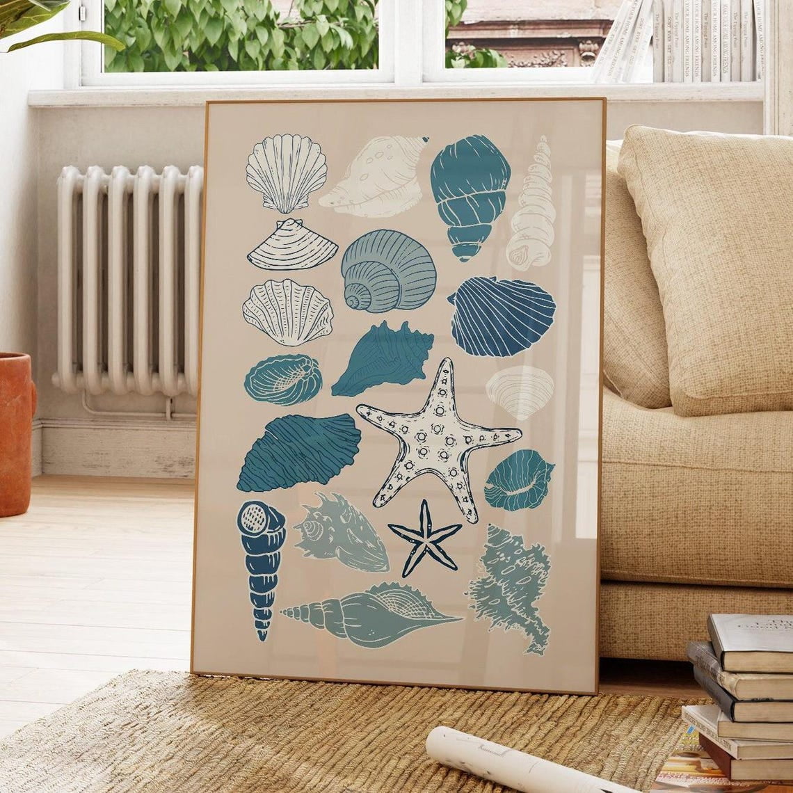 Seashell Art Prints, Trendy Coastal Wall Art, Coastal Cowgirl Decor ...