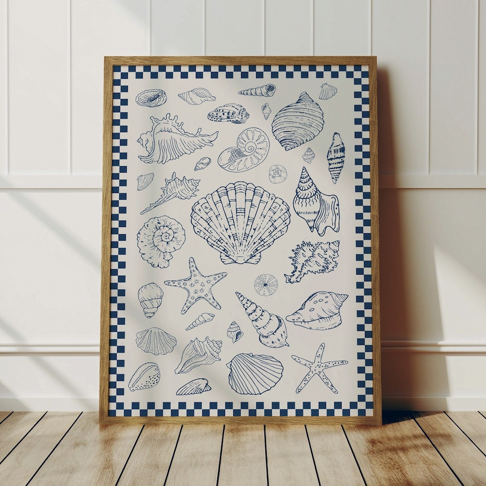 Seashell Art Prints, Trendy Coastal Wall Art, Coastal Cowgirl Decor ...