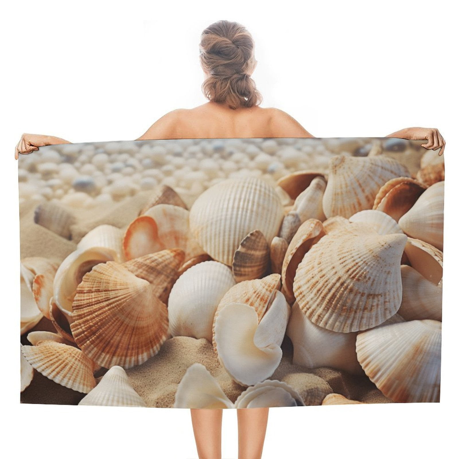 Seashell On The Beach Microfiber Beach Towel Lightweight 63''x32 ...