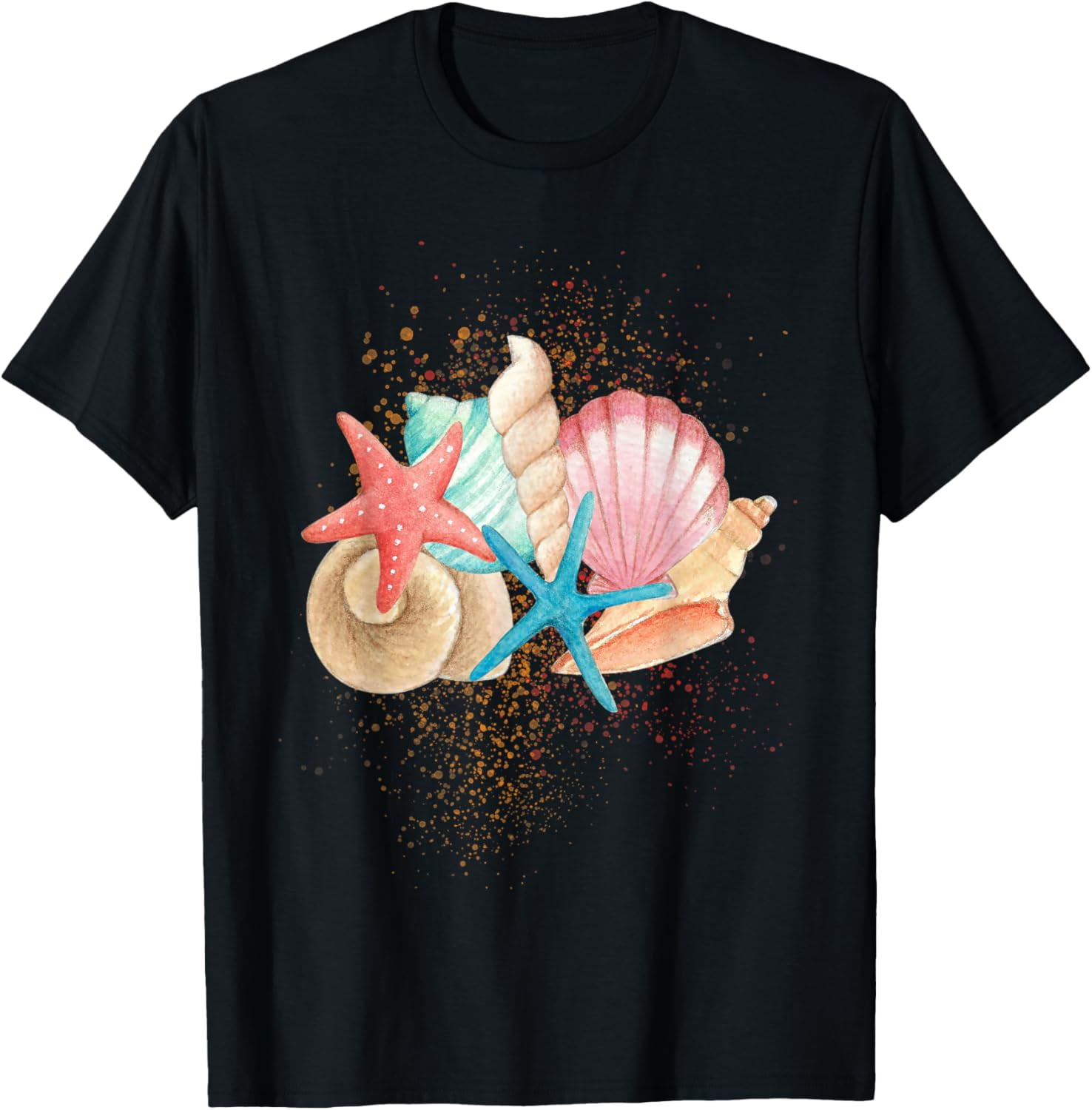Seashell Beach Ocean Shells Collector Crafts Starfish Conch T-Shirt men ...