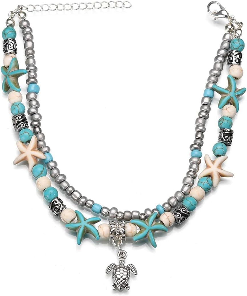 Seashell Bracelet Anklet Choker Shell for Women Bohemian Adjustable ...