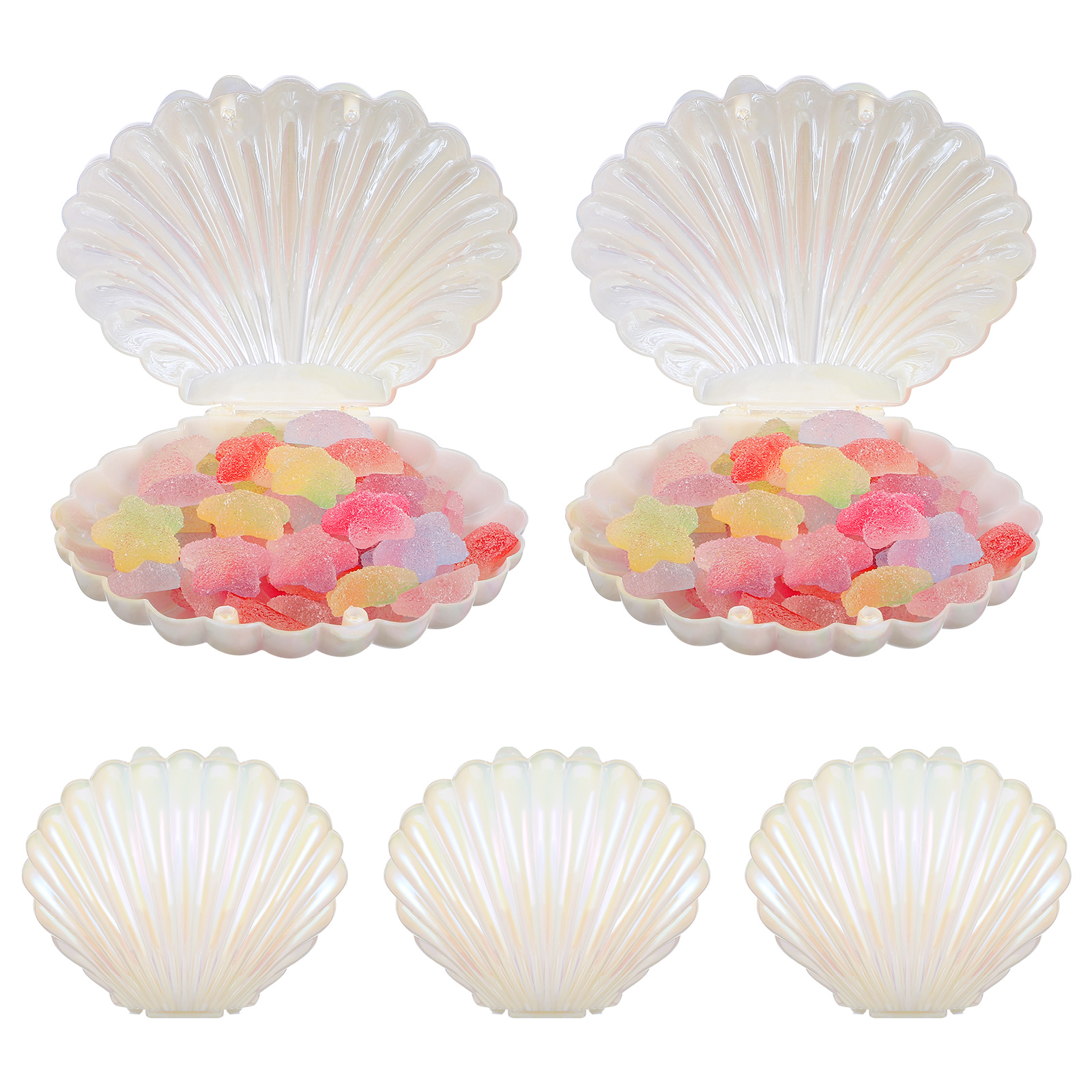 Seashell Candy Box, 30Pcs Sea Shells Candy Boxes Seashell Party Favor ...