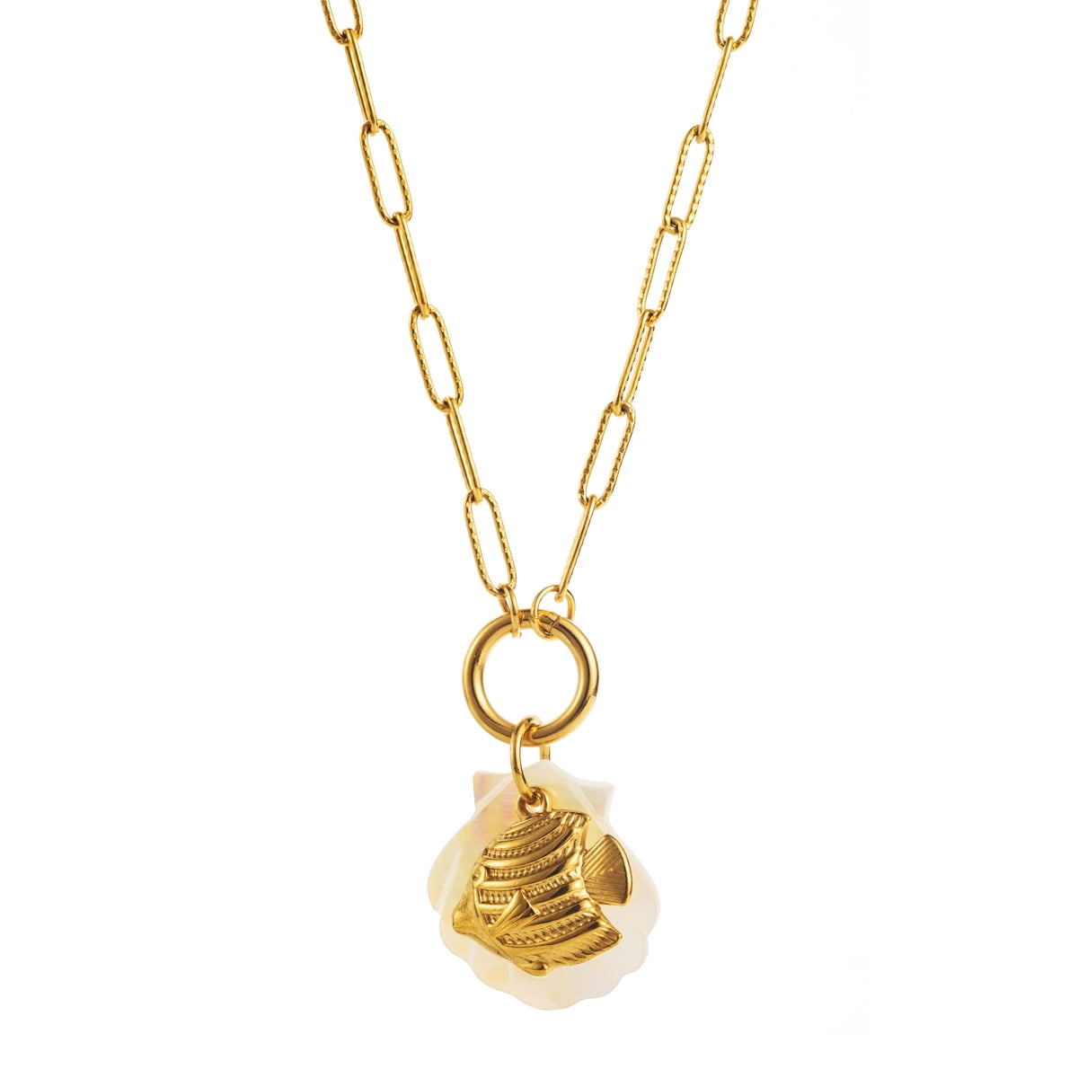 Seashell Charm Necklace for Women, Elegant Shell Choker, Beach Jewelry ...