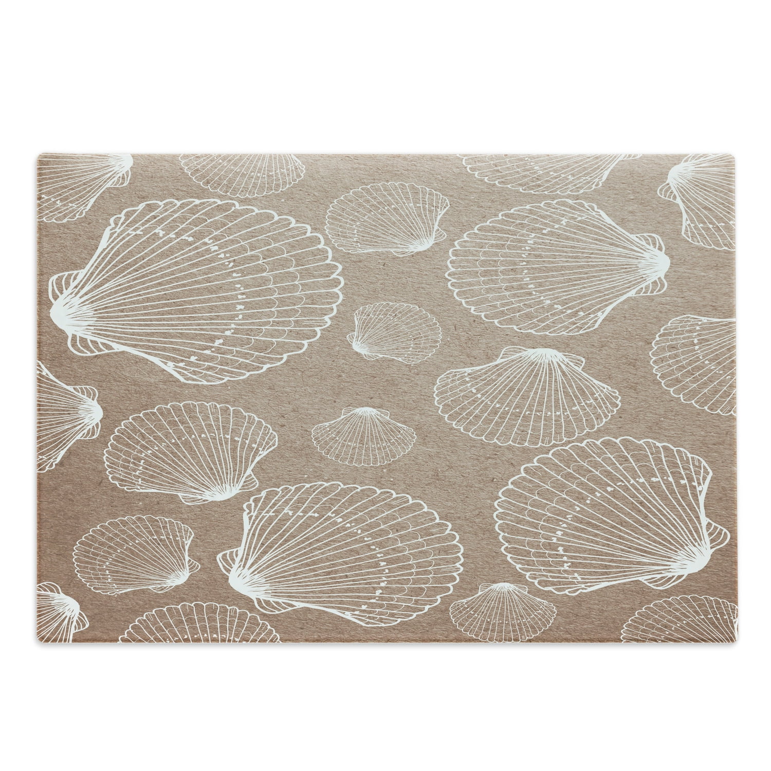 Seashell Cutting Board, Nautical Themed Illustration with Outline ...
