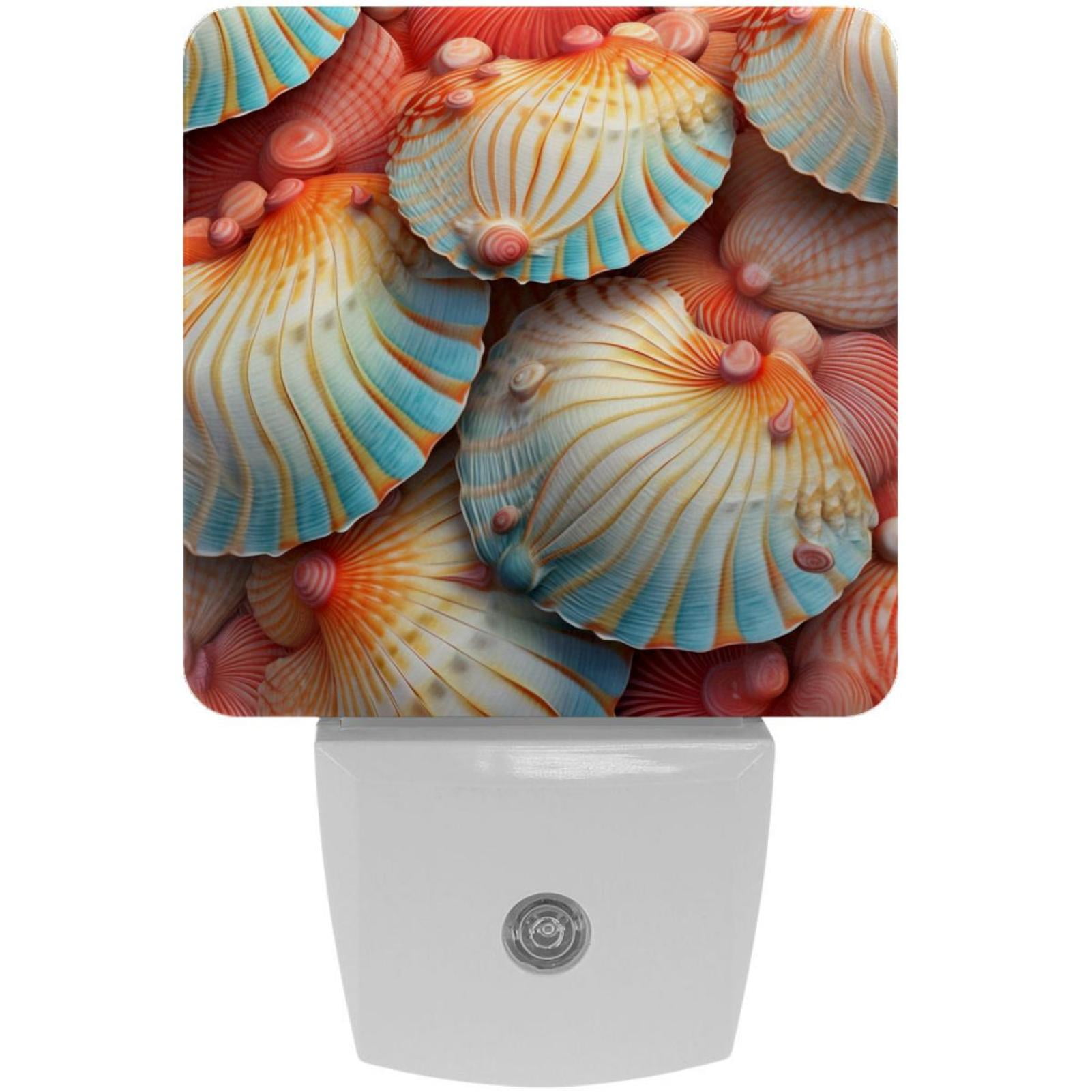 Seashell Enhance Your Space with LED Square Night Lights - Versatile ...
