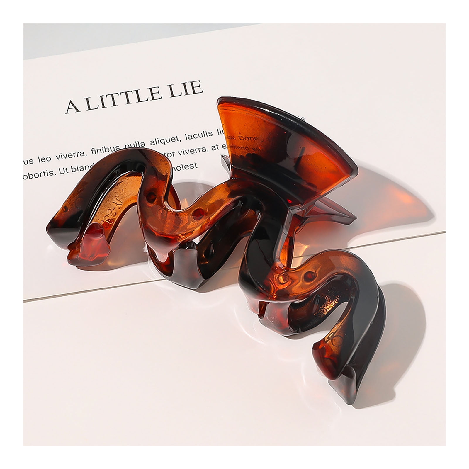 Seashell Hair Clip, Pure Color Acrylic Hair Clip Wavy Shape Sweet Catch ...