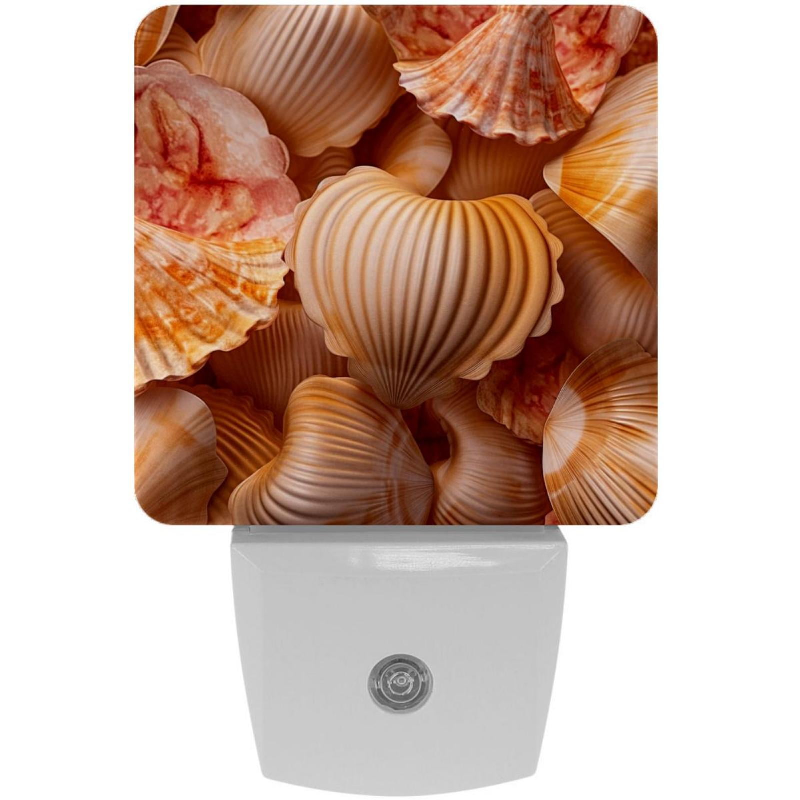 Seashell LED Square Night Light - Energy Efficient Plug-in Nightlight ...
