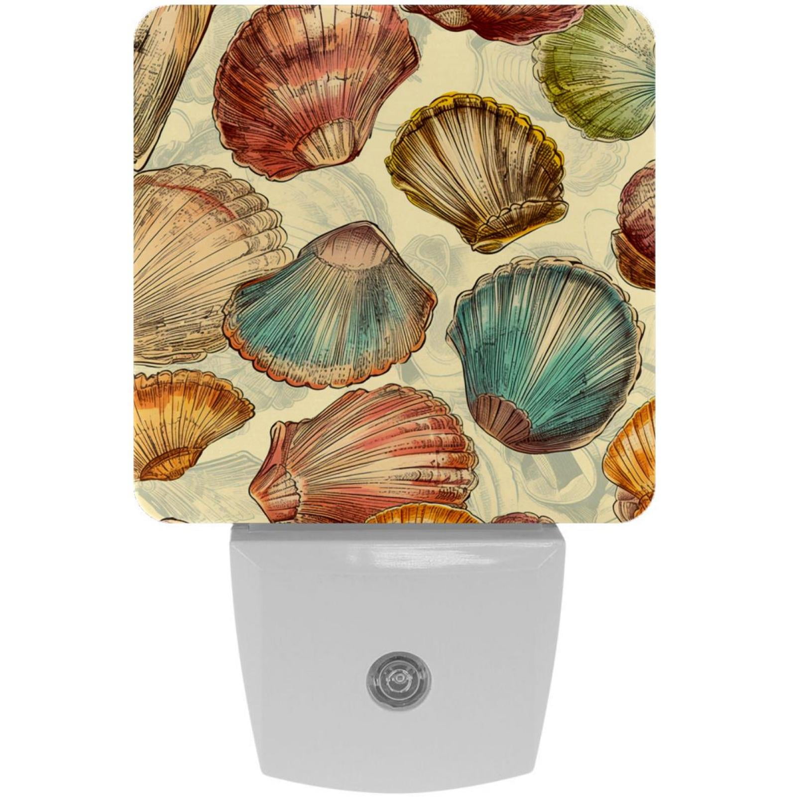Seashell LED Square Night Lights for Bedroom and Living Room ...
