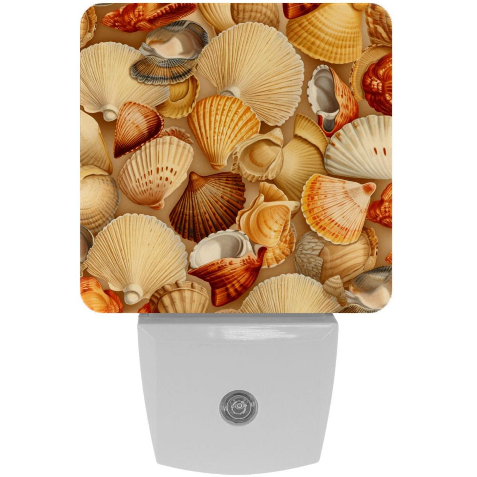 Seashell LED Square Night Lights - Modern Design, Soft Glow, Energy ...