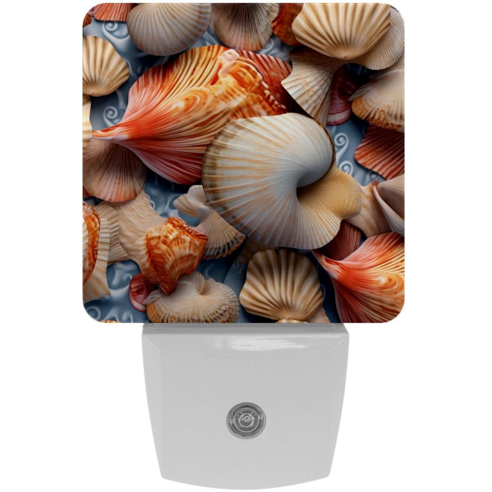 Seashell LED Square Night Lights - Modern and Versatile Plug-in ...