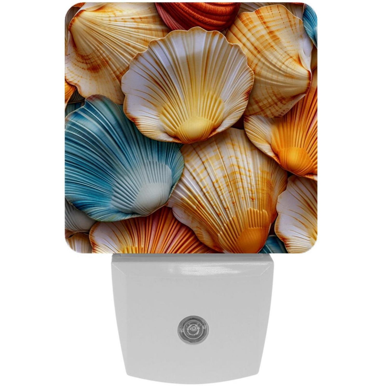Seashell LED Square Night Lights - Small and Bright Illumination for ...