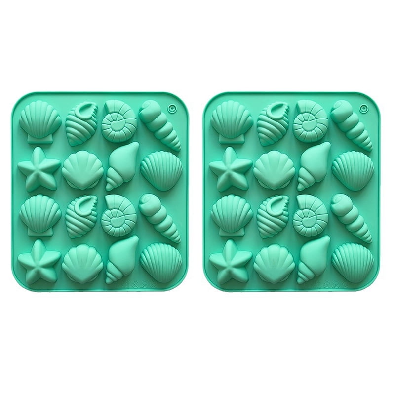 Seashell Mold, 2 Pack Ocean Silicone Mold, Marine Theme Seashell Conch ...