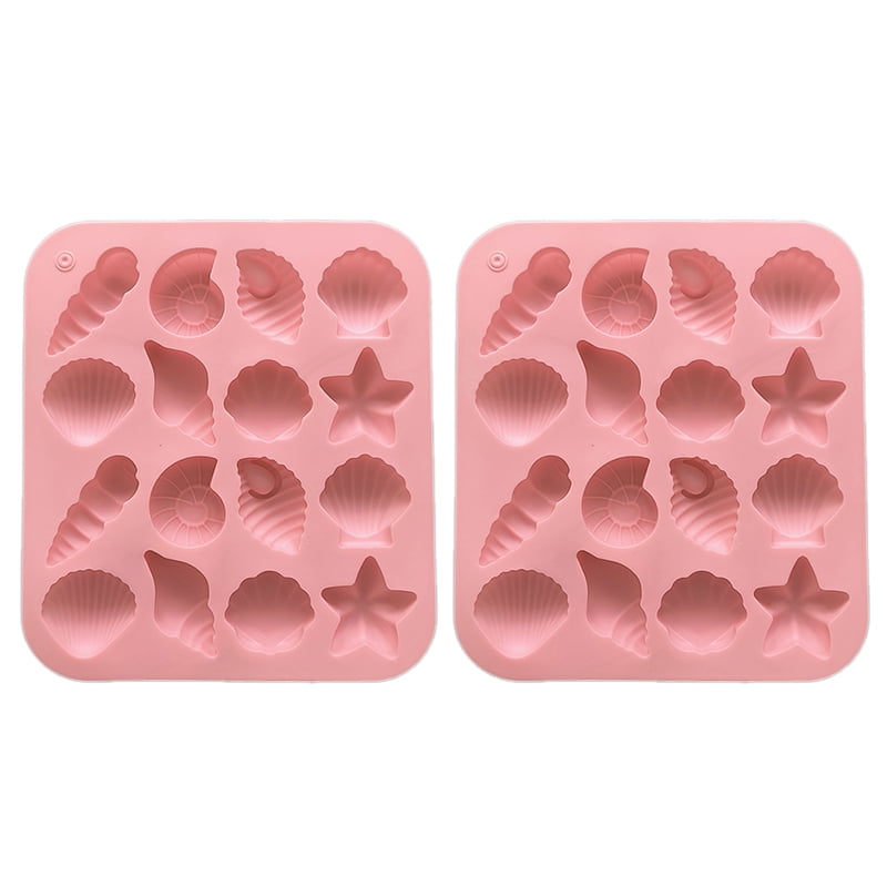 Seashell Mold, 2 Pack Ocean Silicone Mold, Marine Theme Seashell Conch ...