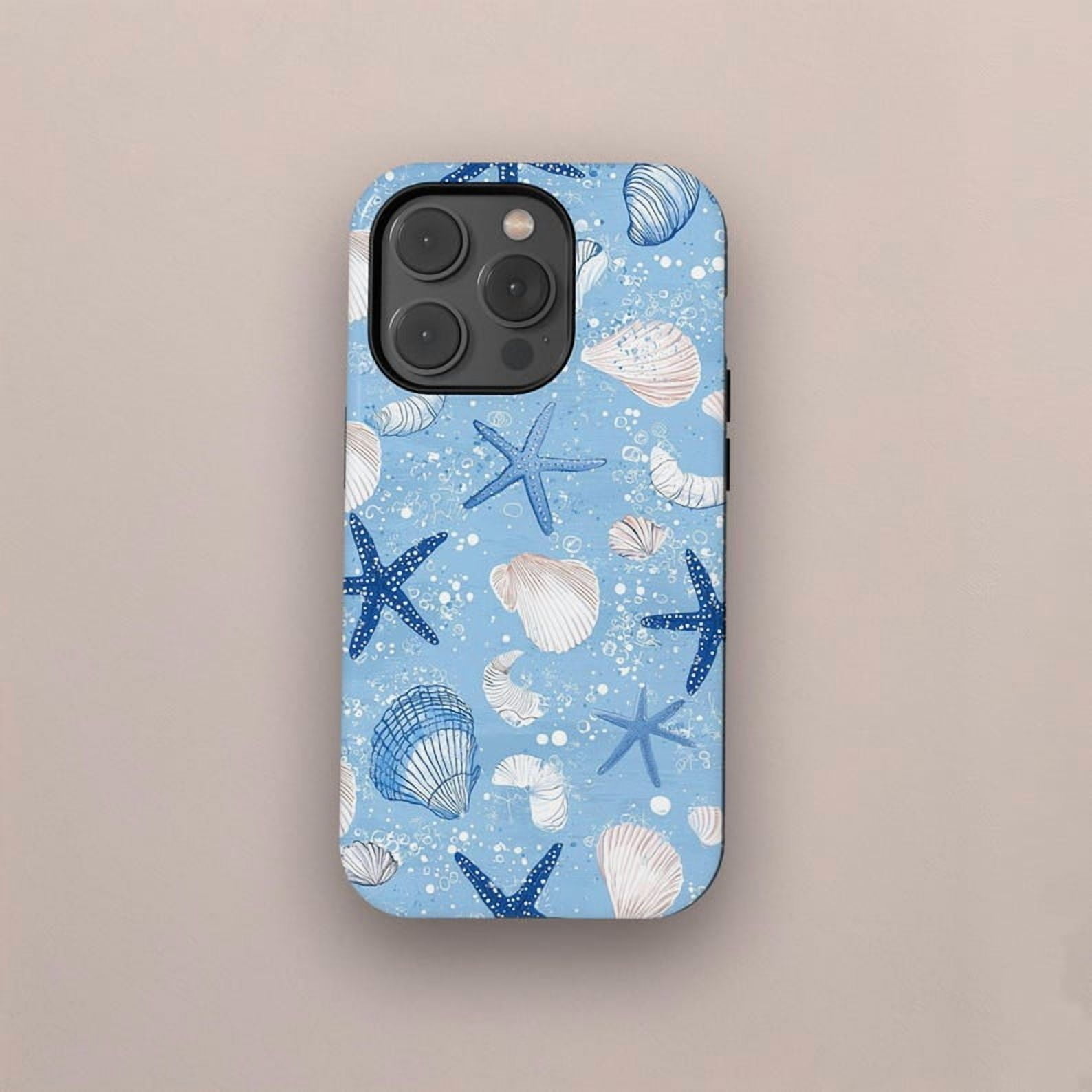 Seashell Ocean Coastal Aesthetic Beach Pattern Case for iPhone 17 to 11 ...