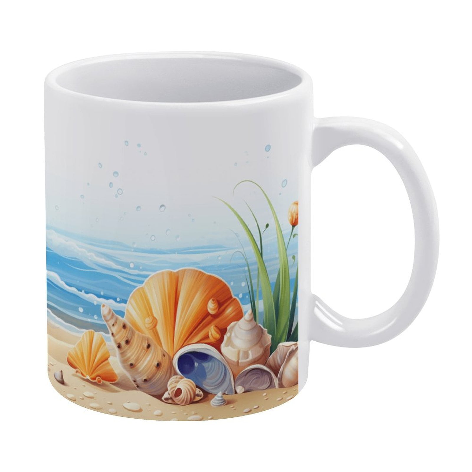 Seashell On The Beach Fun Mugs Are Suitable As Birthday Gifts for Husbands, Wives, Boyfriends ...
