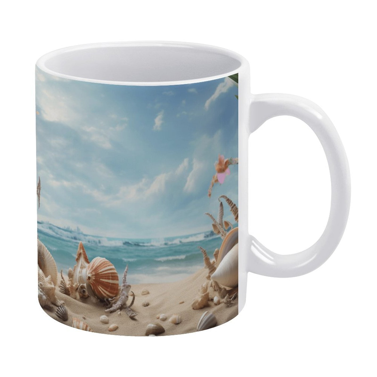 Seashell On The Beach Fun Mugs Are Suitable As Birthday Gifts for Husbands, Wives, Boyfriends ...