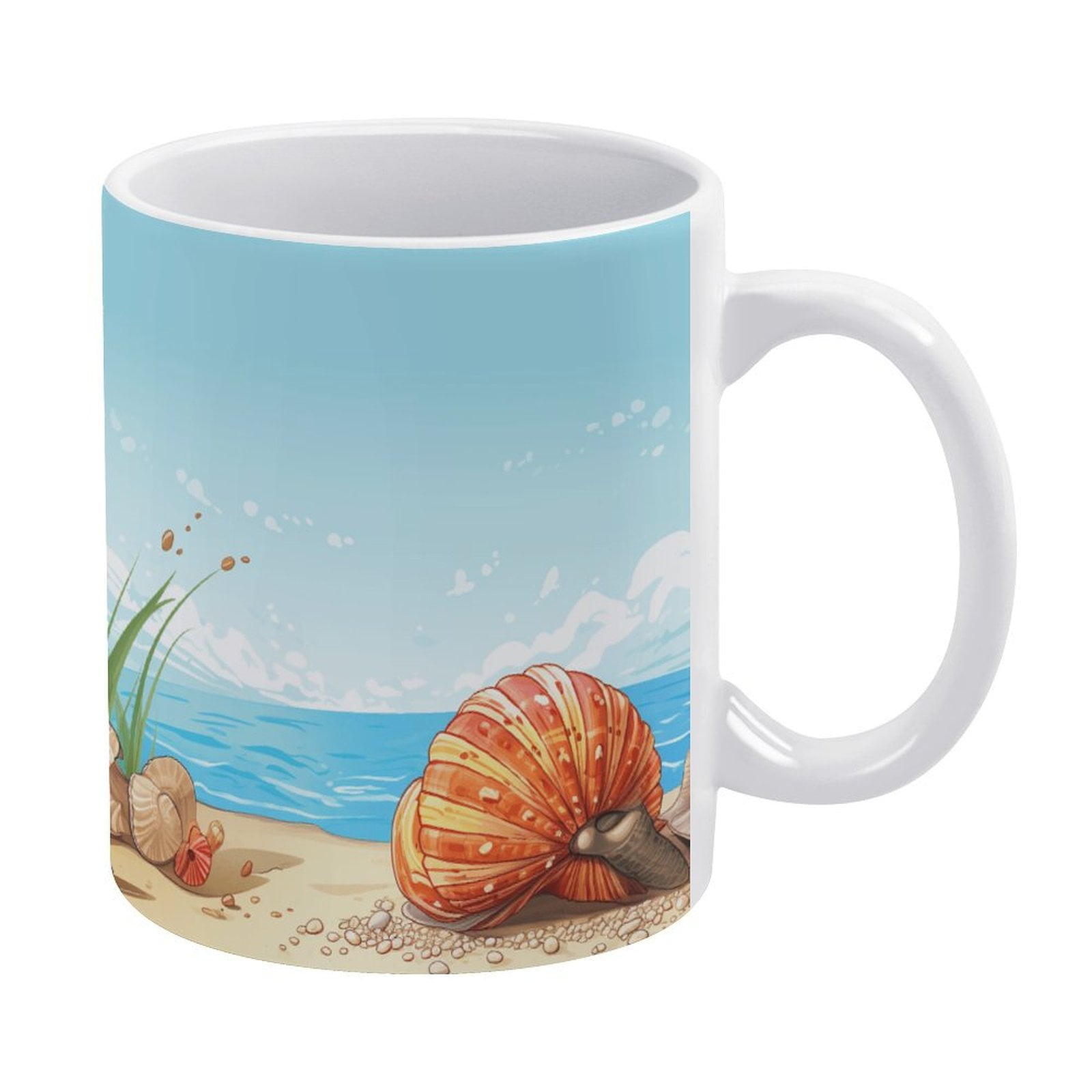 Seashell On The Beach Fun Mugs Are Suitable As Birthday Gifts for ...