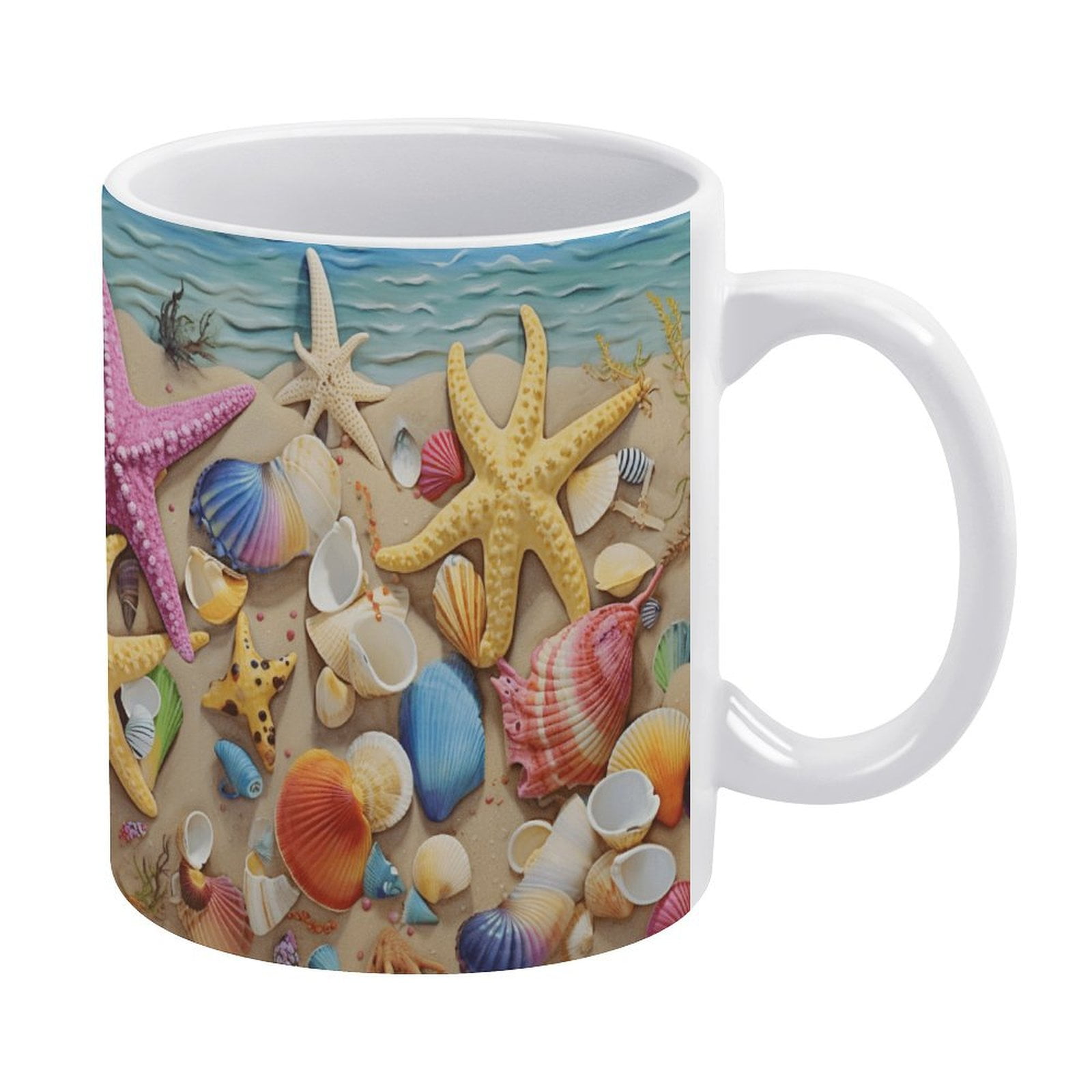 Seashell On The Beach Fun Mugs Are Suitable As Birthday Gifts for ...