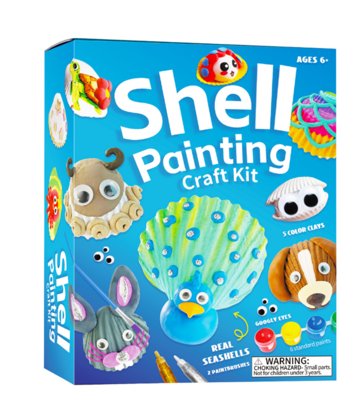 Seashell Painting Toy for Kids, Craft Set for Kids, Arts and Crafts ...