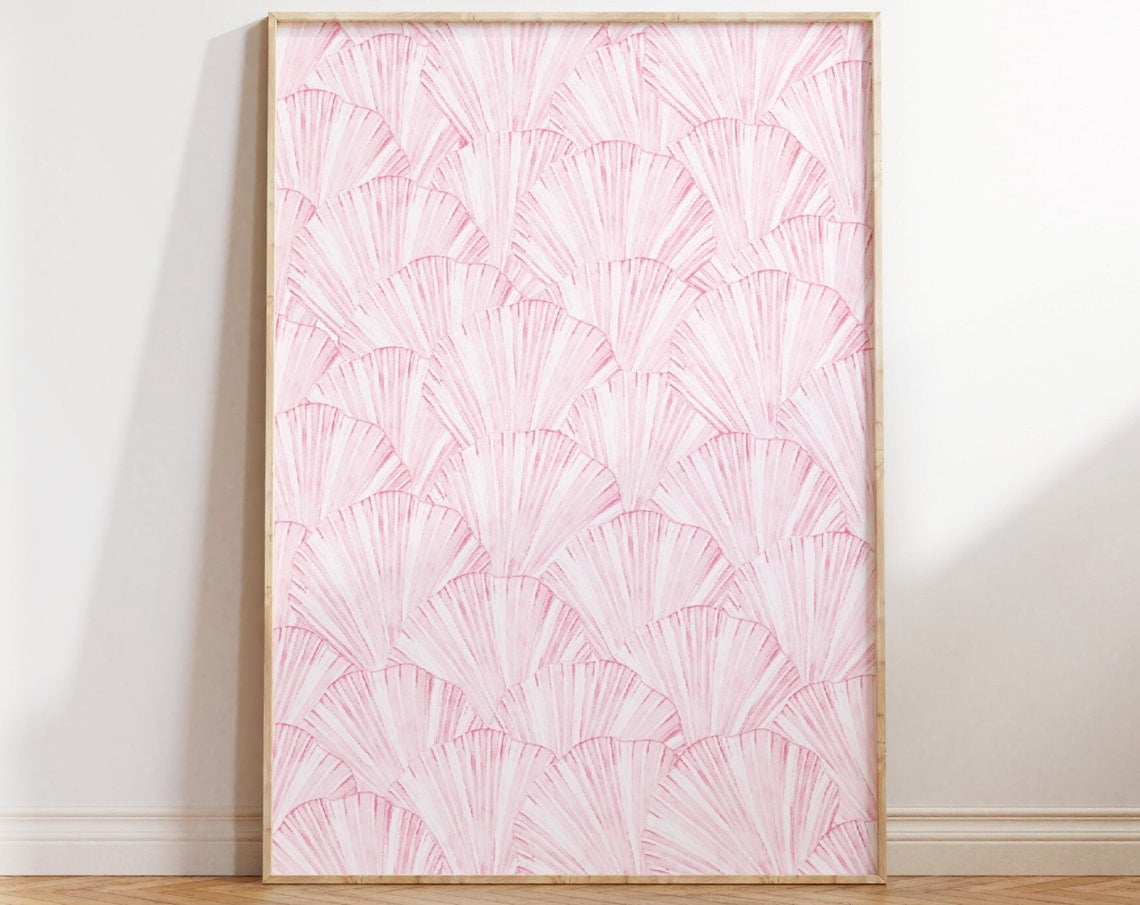 Seashell Print, Coastal Cowgirl Poster, Pink Vintage Coastal ...