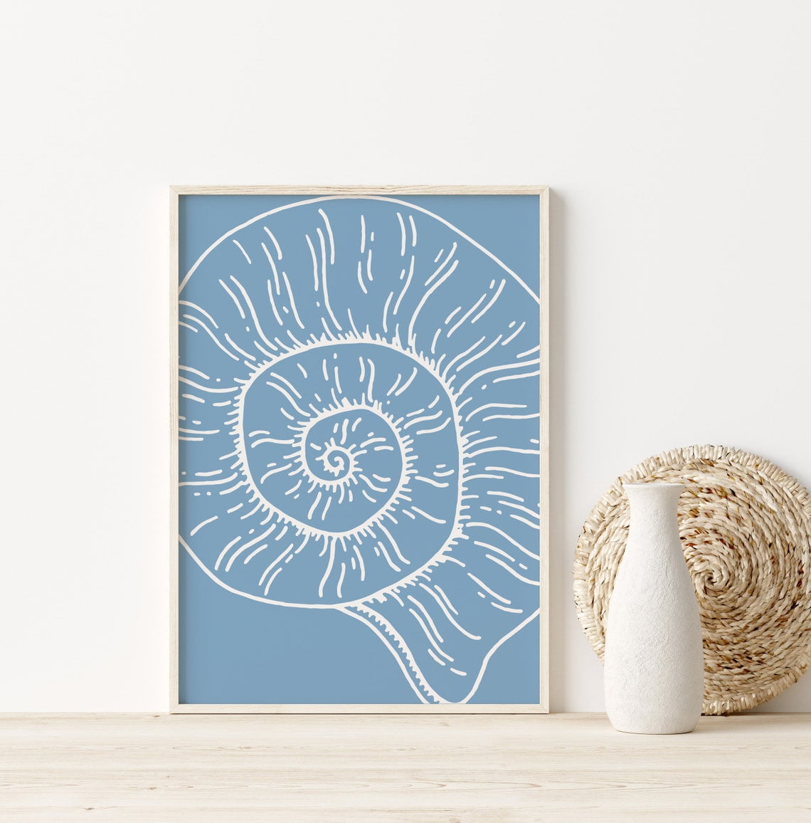 Seashell Print // Seashell Wall Art, Trendy Coastal Wall Art, Beachy ...