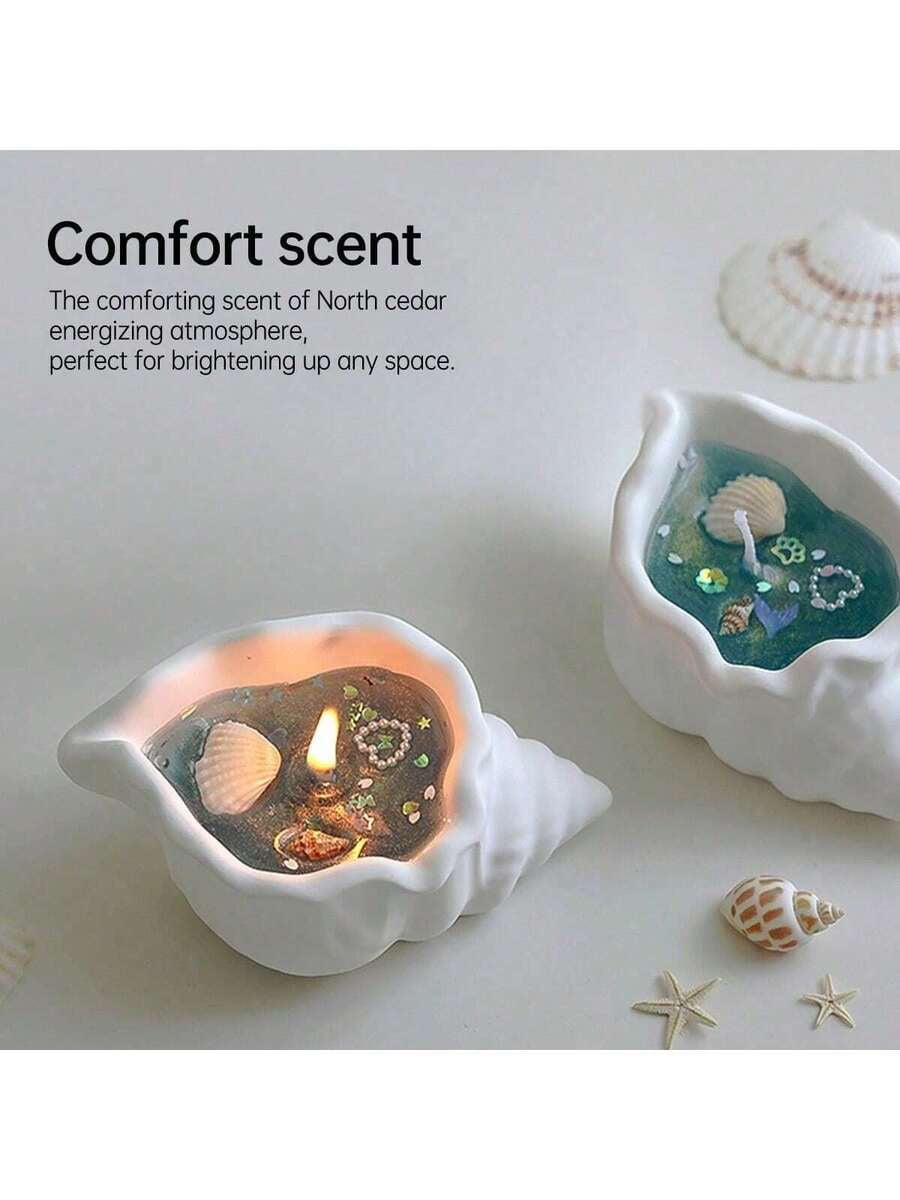 Seashell Scented Candle – Long-Lasting Soy Wax With Fresh Ocean Aroma ...
