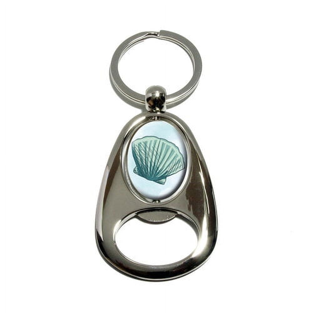 Seashell, Sea shell, Chrome Plated Metal Spinning Oval Design Bottle ...