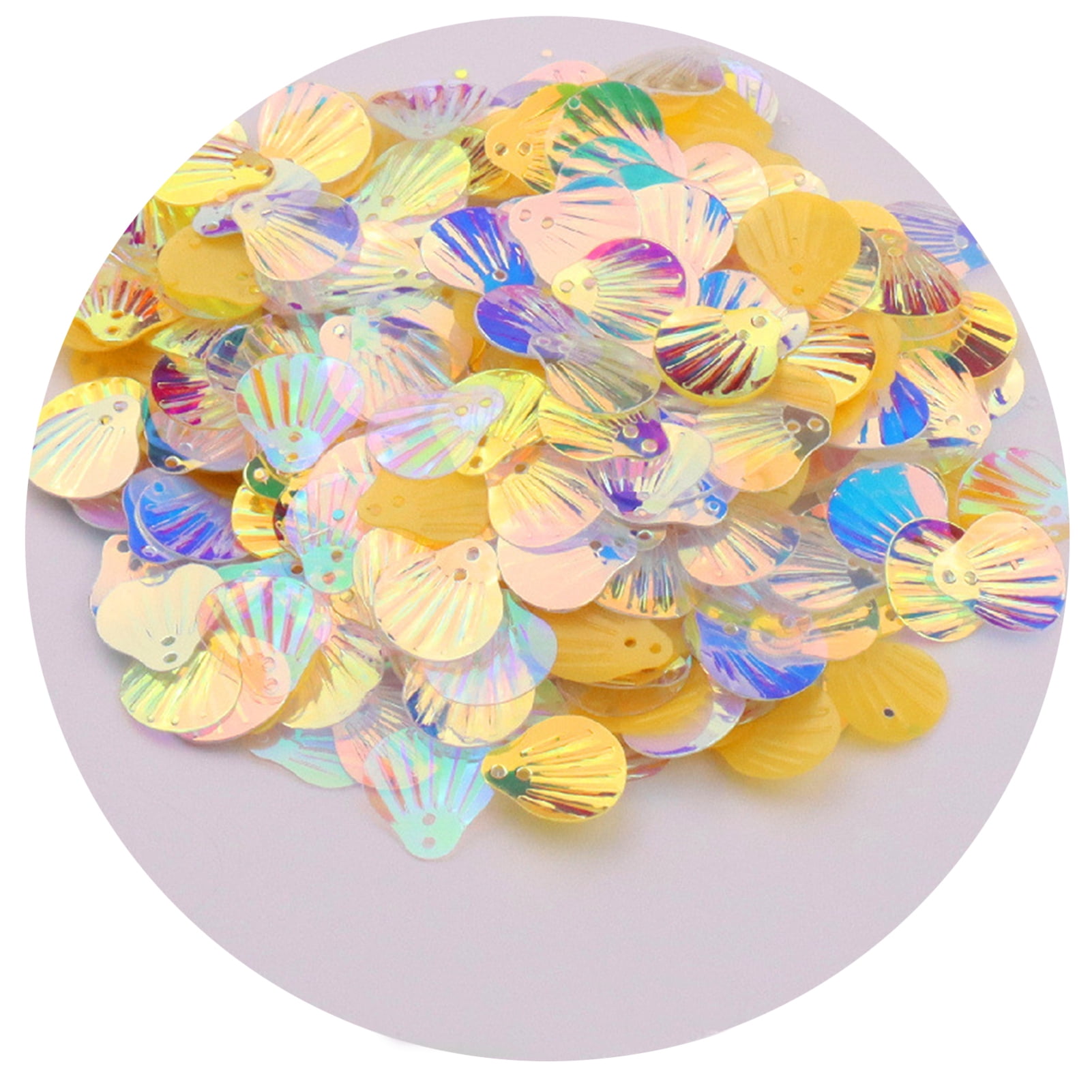 Seashell Sequins - Multicolor Decorative Oval Hologram Mermaid ...