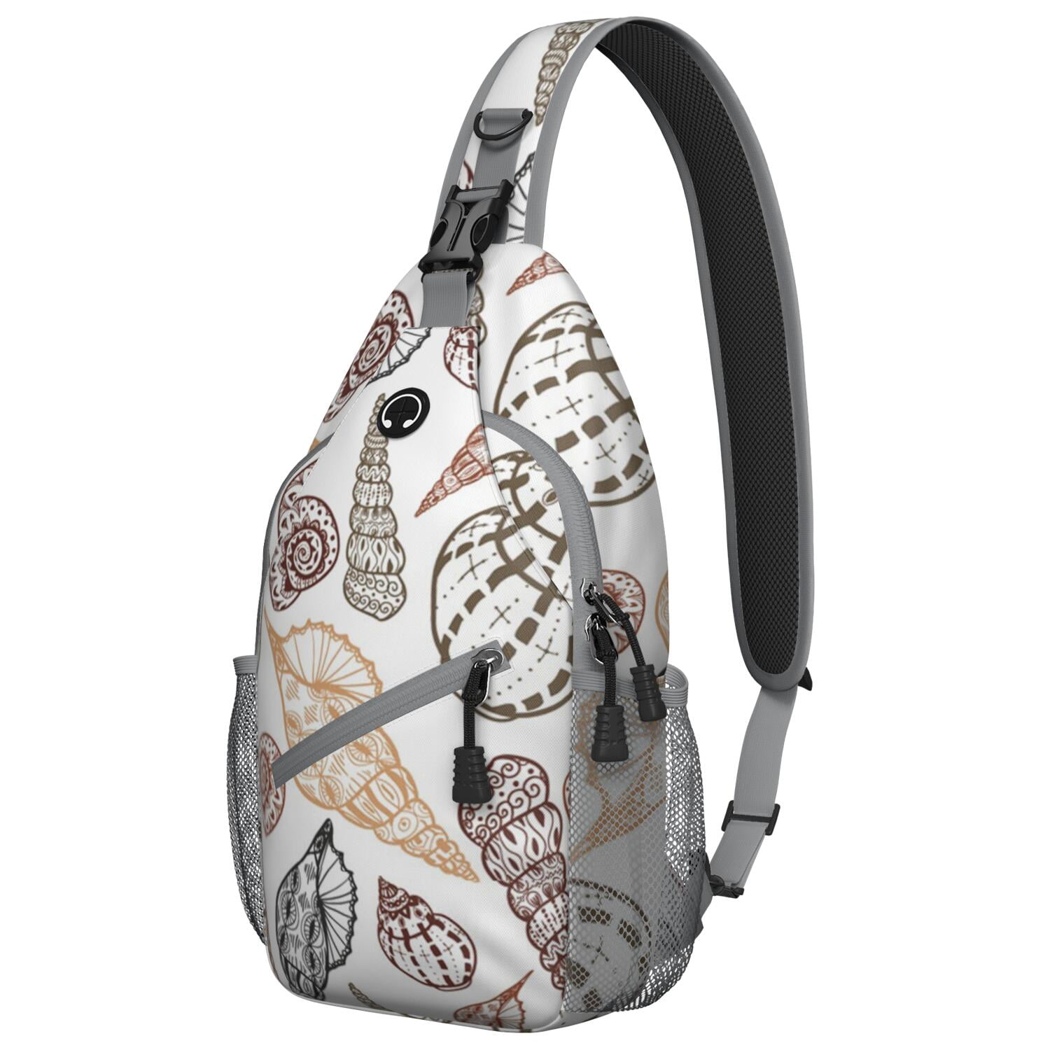 Seashell Sling Backpack – Tropical Ocean Marine Crossbody Bag with ...