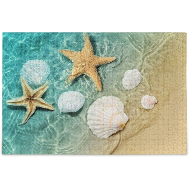 Seashell Starfish Summer Beach Jigsaw Puzzles for Adults , Puzzles 1000 ...
