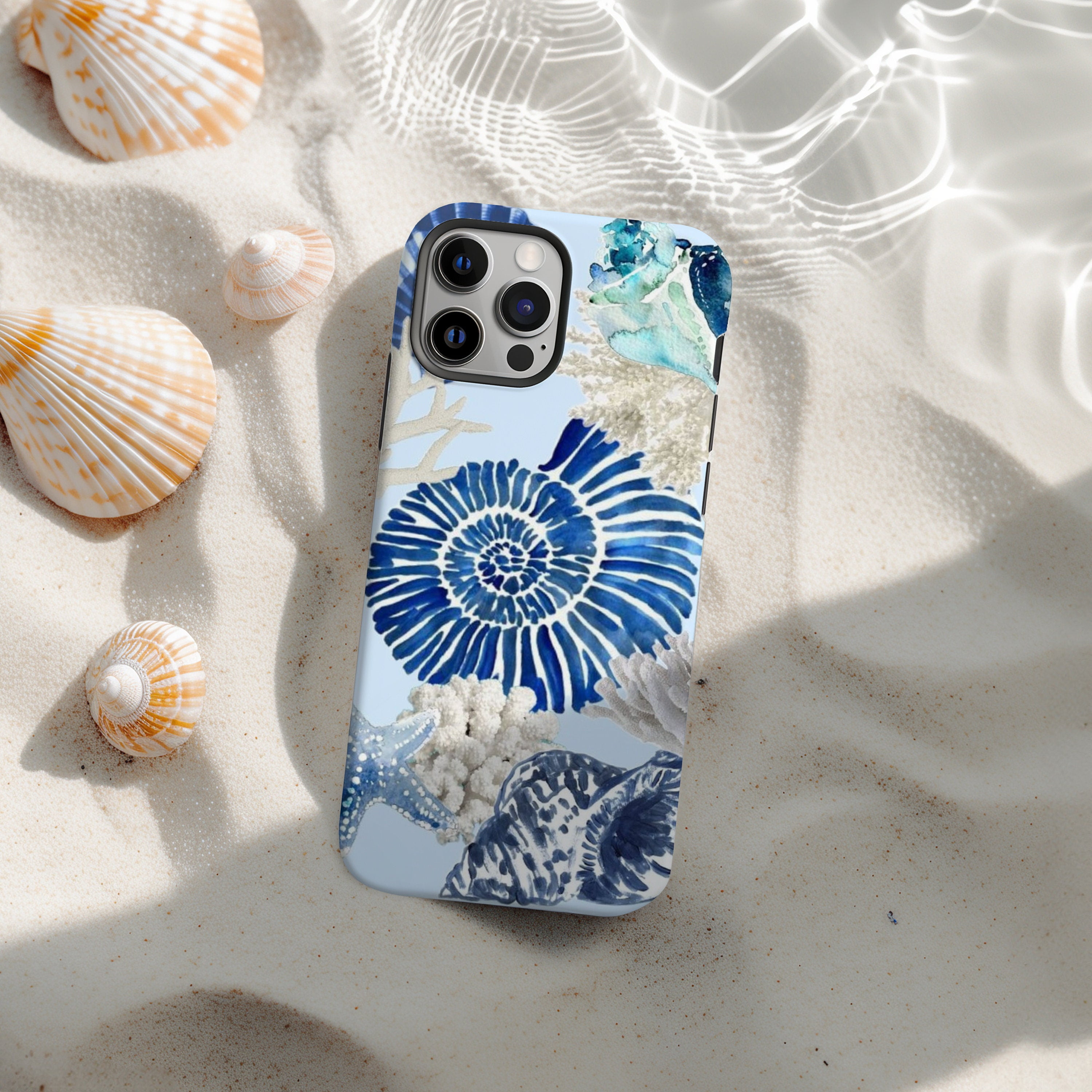 Seashell Summer Glow Phone Case Coastal Vintage Style for iPhone 17 to ...
