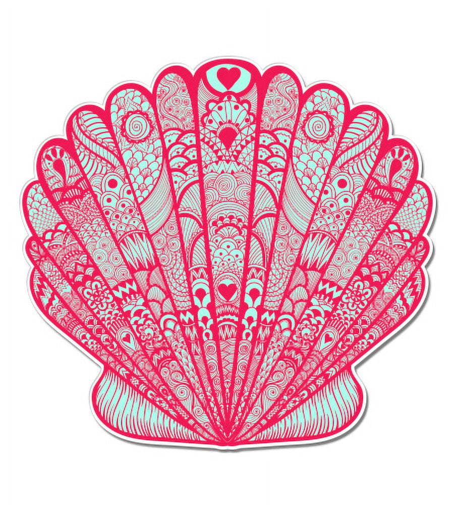 Seashell Tangle Trendy Style Pink - 8" Vinyl Sticker - For Car Laptop I ...