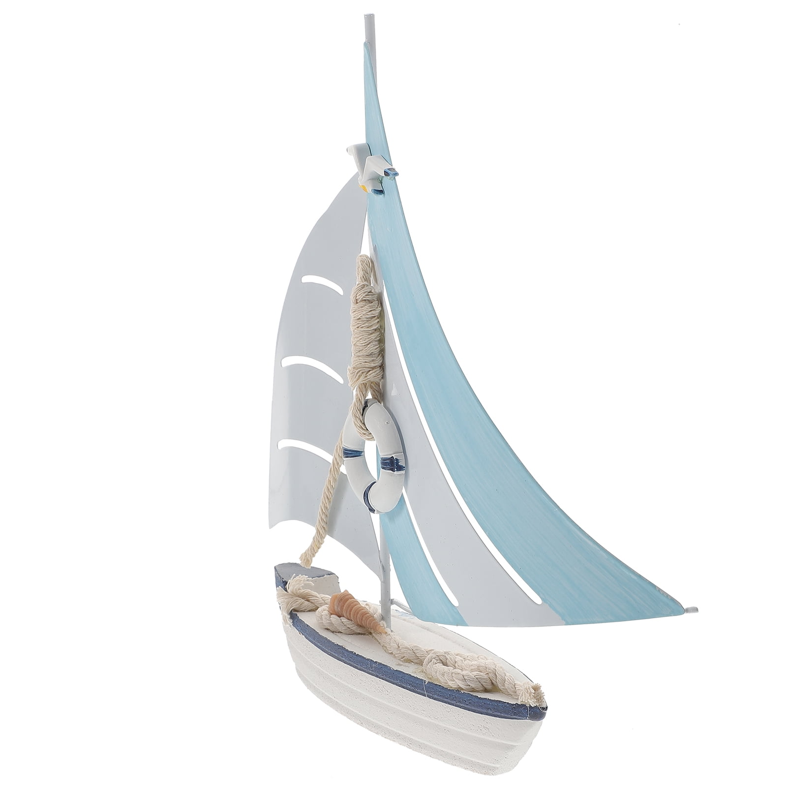 Seashell Toy Marine Style Sailboat Sailing Ship Model Seaside 22x4 ...