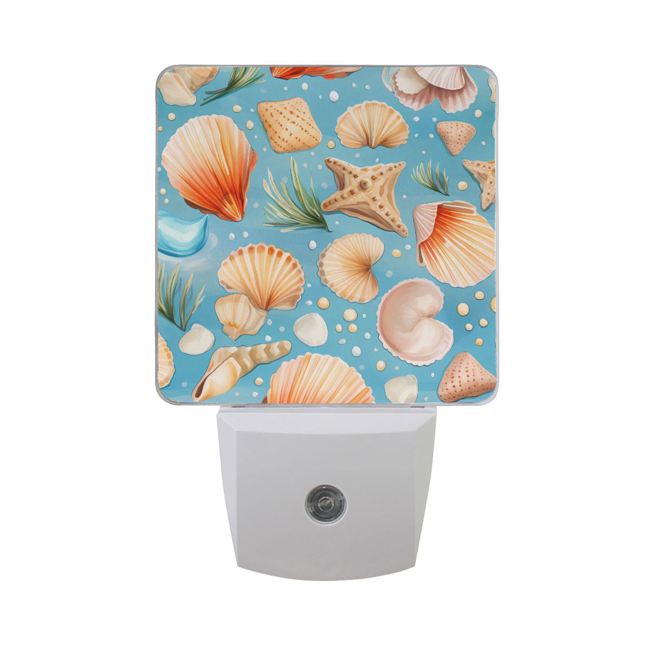 Seashell and Seastars Night Light LED Dusk to Dawn Auto Sensor Night ...