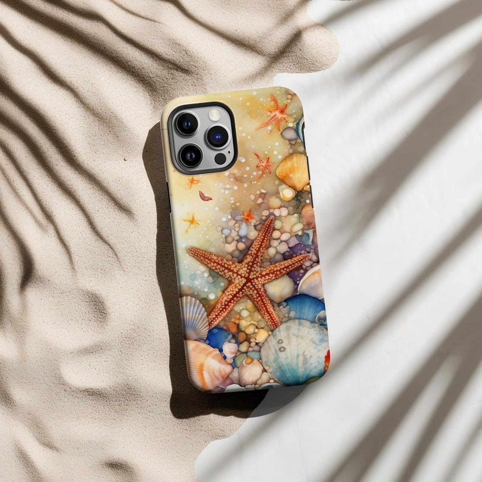 Seashell and Starfish Tropical Beach Case for iPhone 12-17 Pro Max ...
