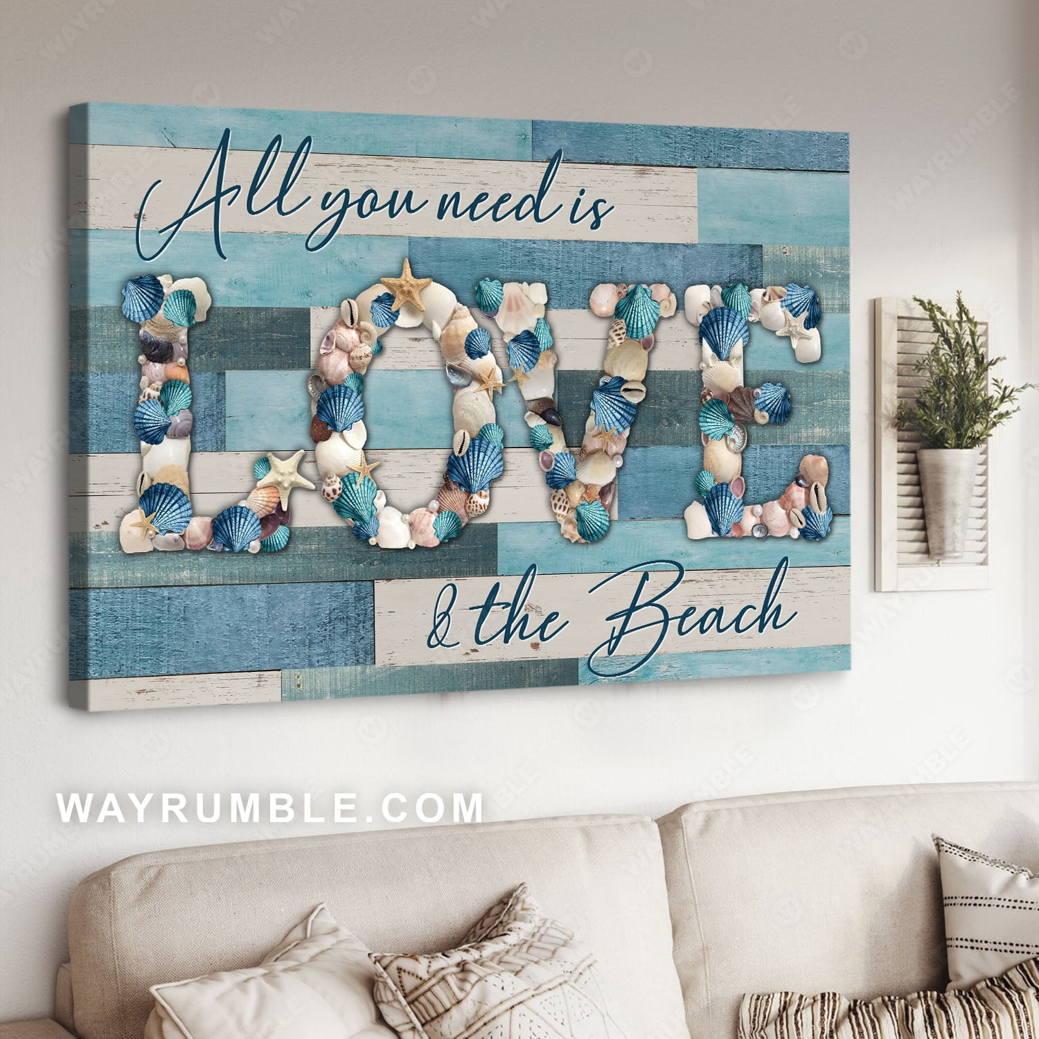 Seashell art, Sea star, All you need is love - Jesus Landscape poster ...