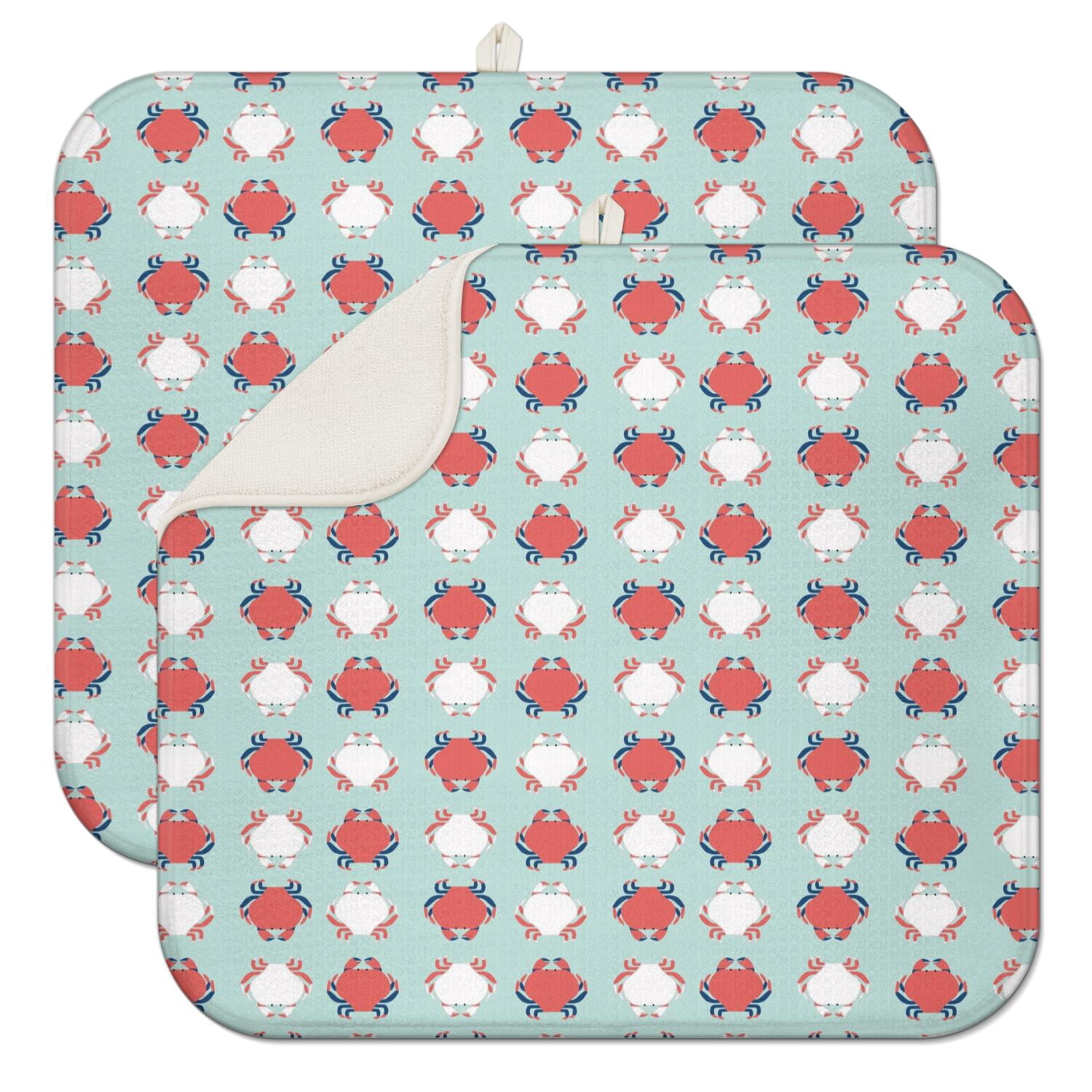 Seashells Crab Coffee Mat Nautical Ocean Marine Coral Tropical Beach ...