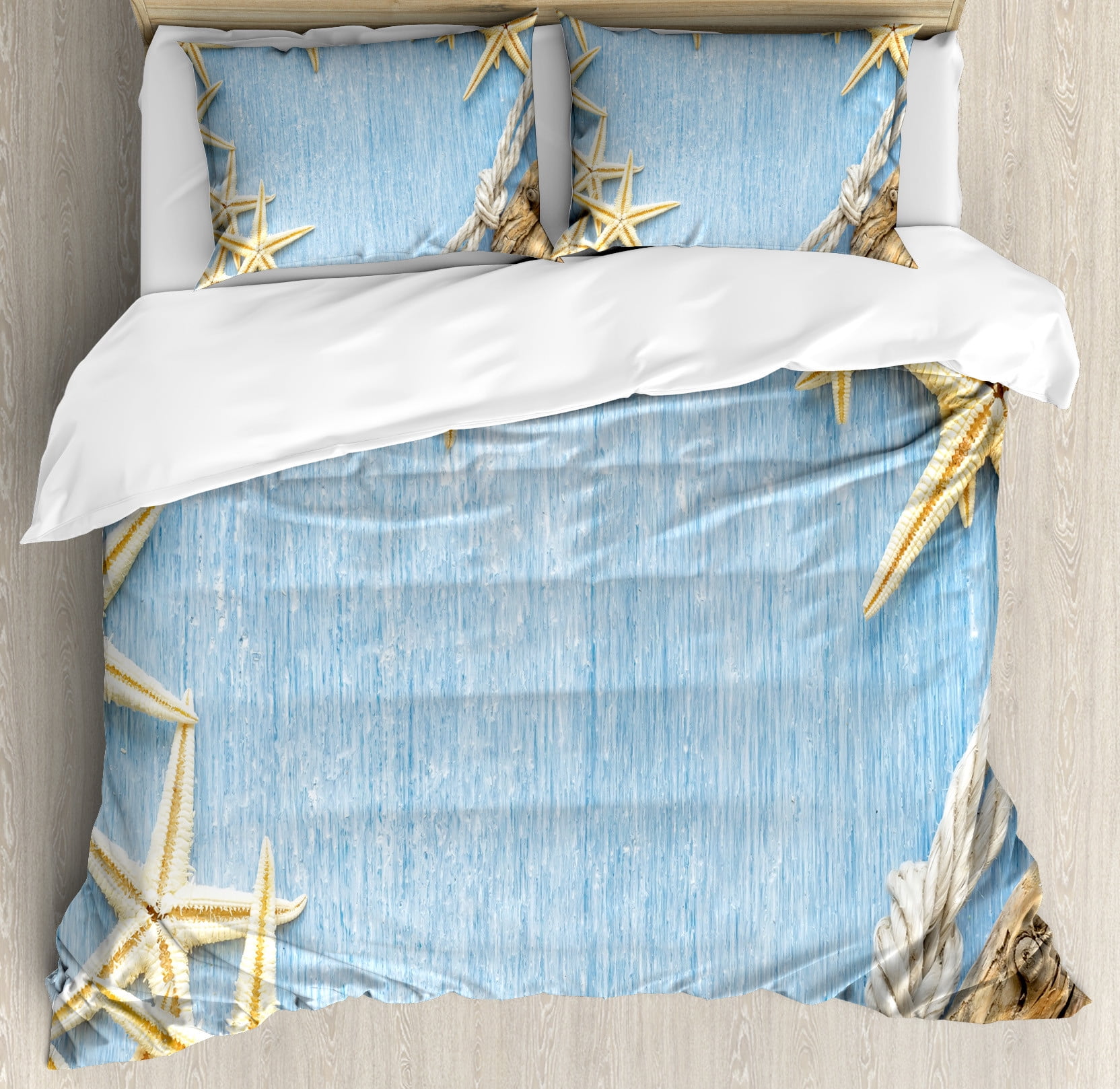 Seashells Duvet Cover Set, Seashells Maritime Beach Theme Shellfish ...