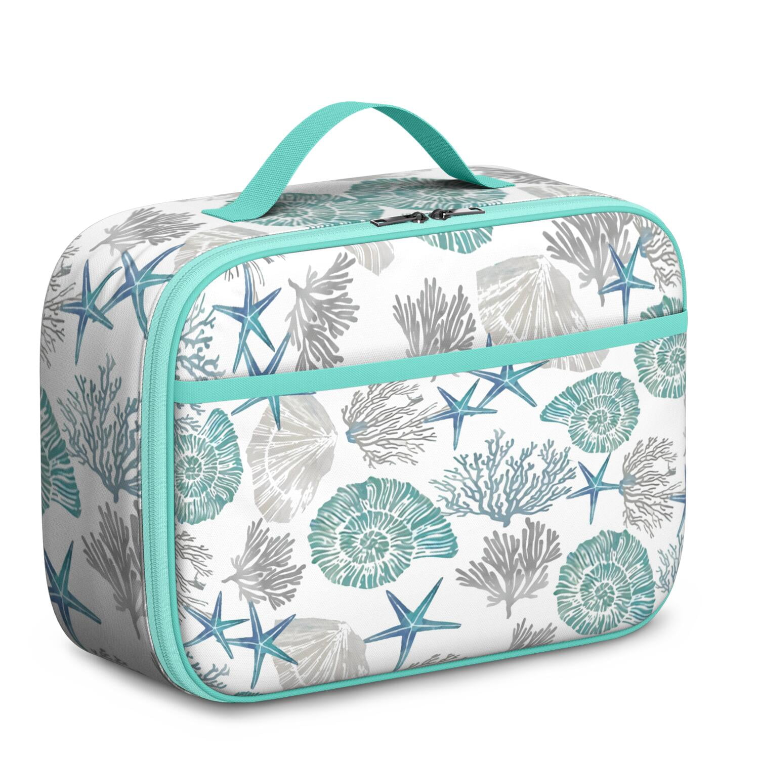 Seashells Lunch Tote – Starfish Beach Seahorse Fish Creatures Ocean ...
