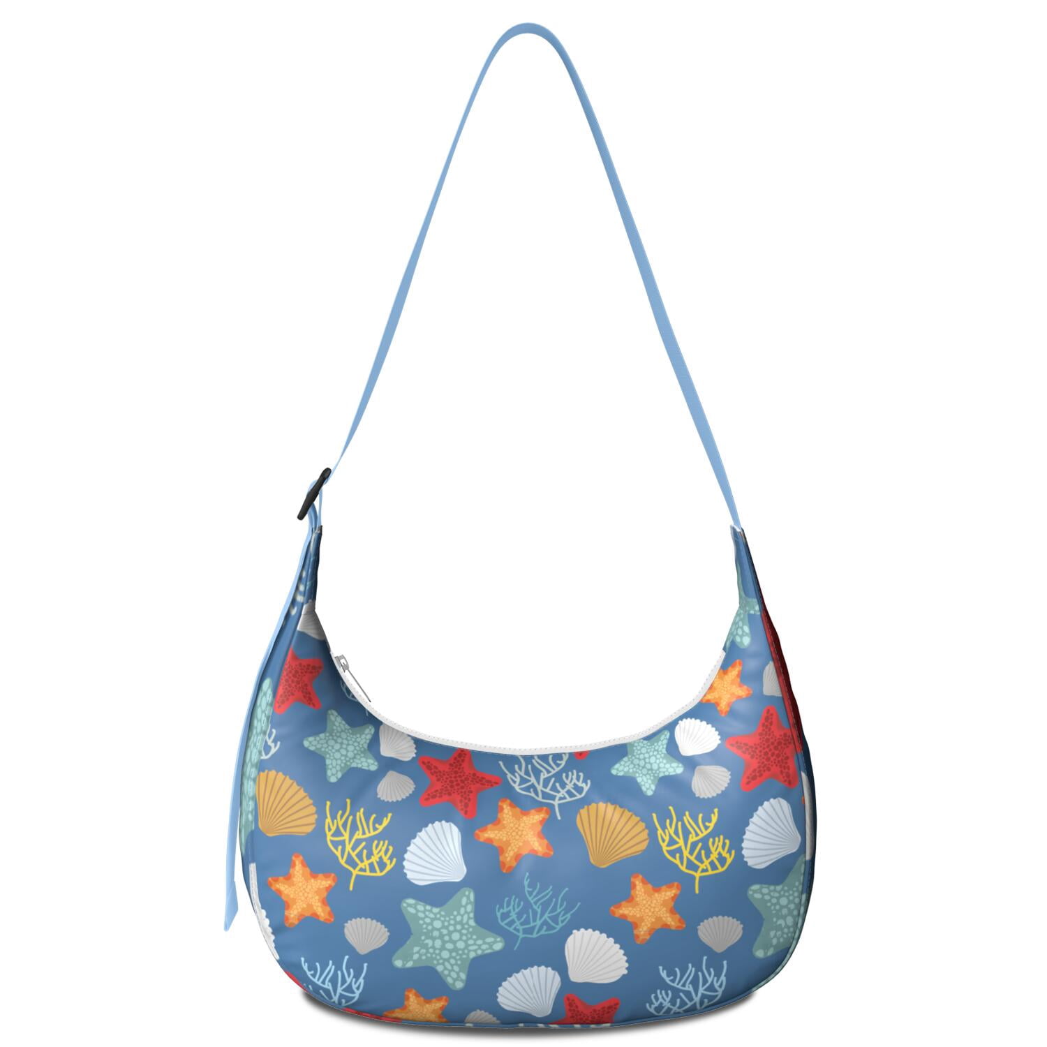 Seashells Seahorse Crossbody Bag, Starfish Ocean Creatures Anchor ...